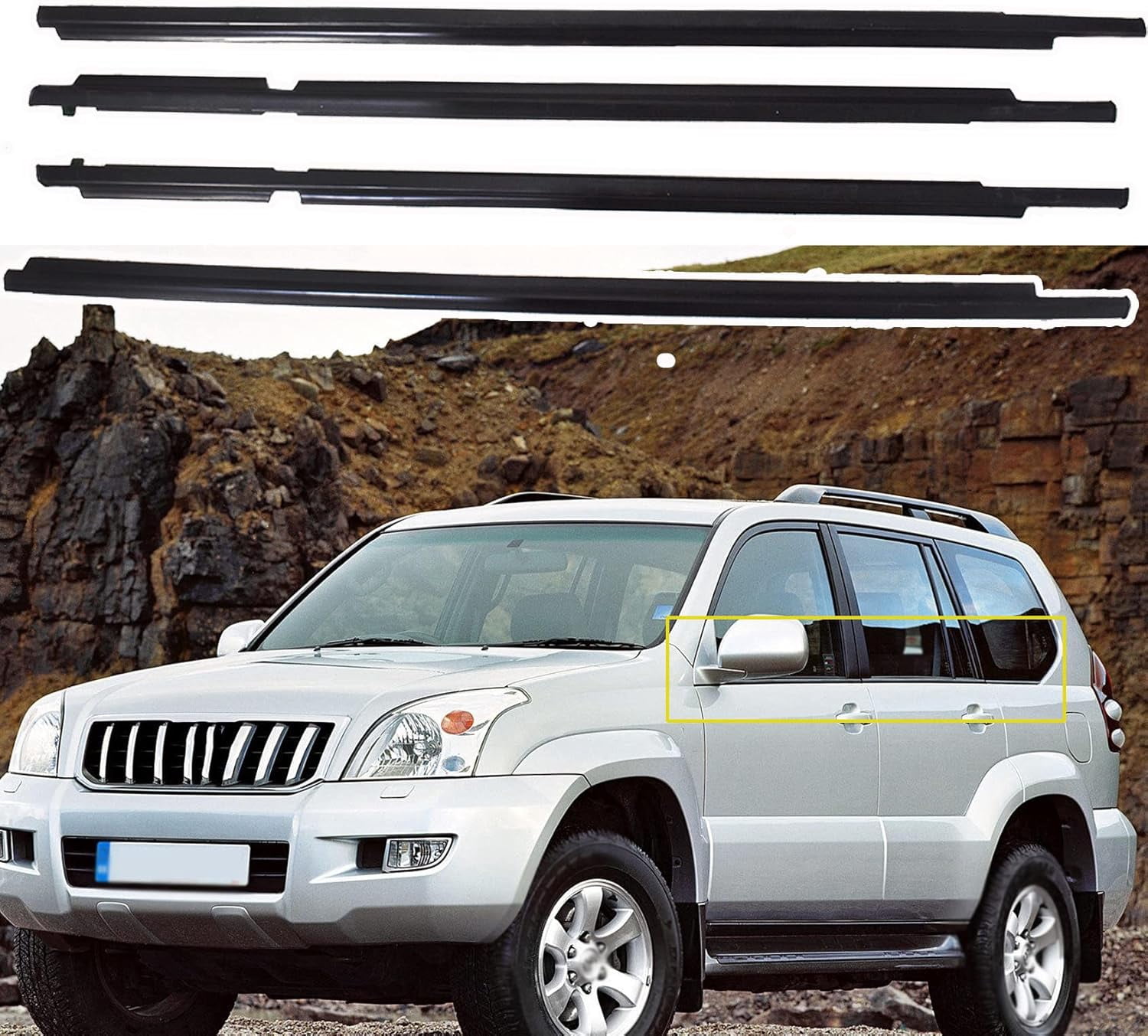 waltyotur Car Weatherstrip Window Moulding Trim Seal Belt Replacement ...