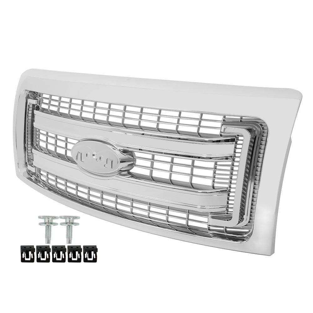 waltyotur Chrome Front Grille bright Mesh Style Replacement for 2009 ...