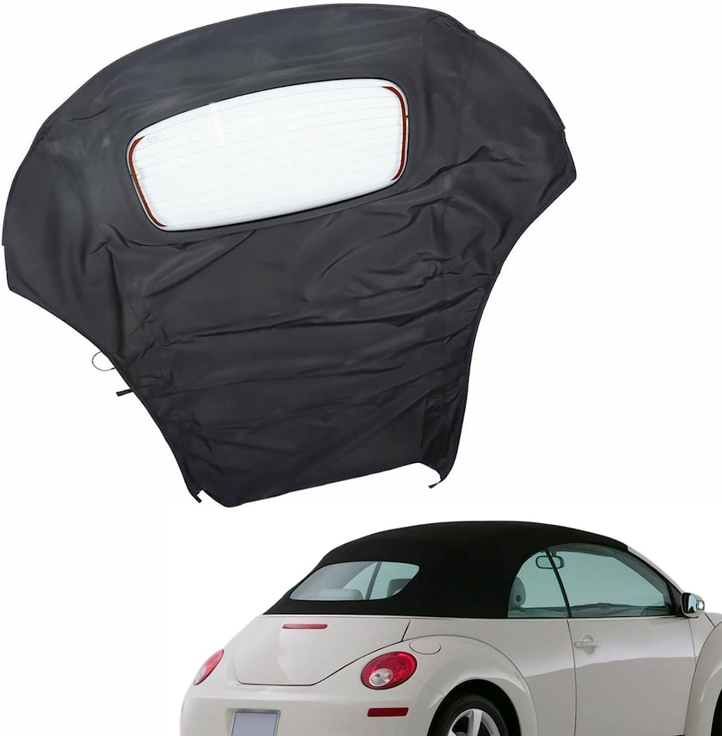 waltyotur Convertible Soft Top Black Canvas with Plastic Window ...