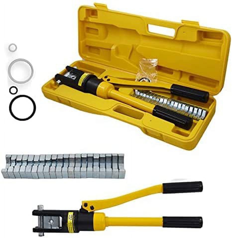 waltyotur Crimping Tool Terminals Hydraulic Crimper - 16 Ton Cable Wire ...