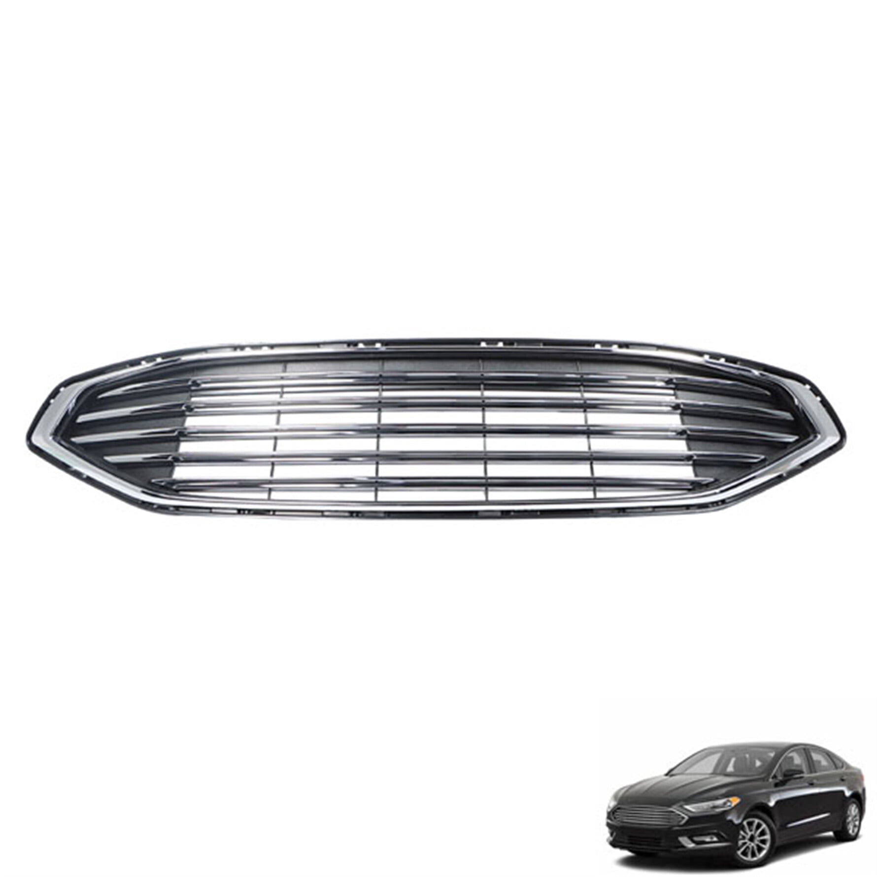 waltyotur For Ford Fusion 2017-2018 Front Upper Bumper Grille Chrome ...