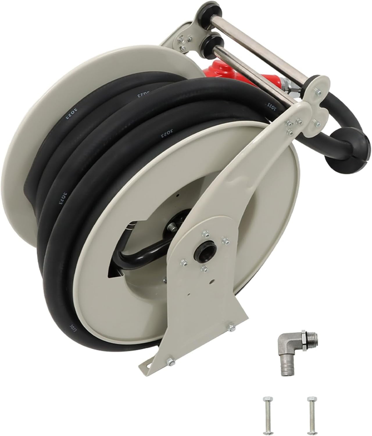 waltyotur Fuel Dispenser Hose Reel 1in x 50FT Automatic Fuel Hose Reel ...