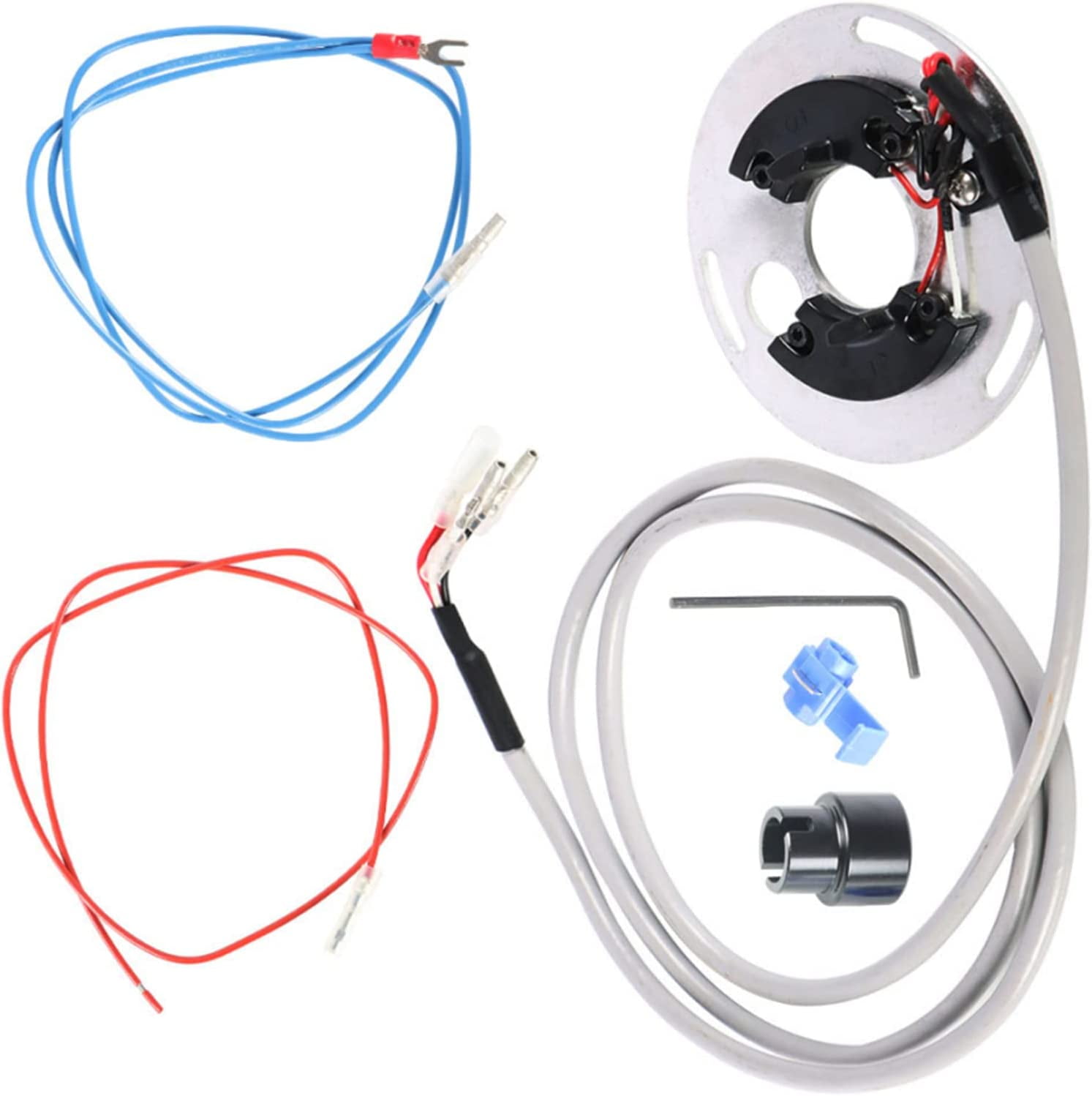 waltyotur Motorcycle Electronic Ignition System Ignition Coil Assembly ...