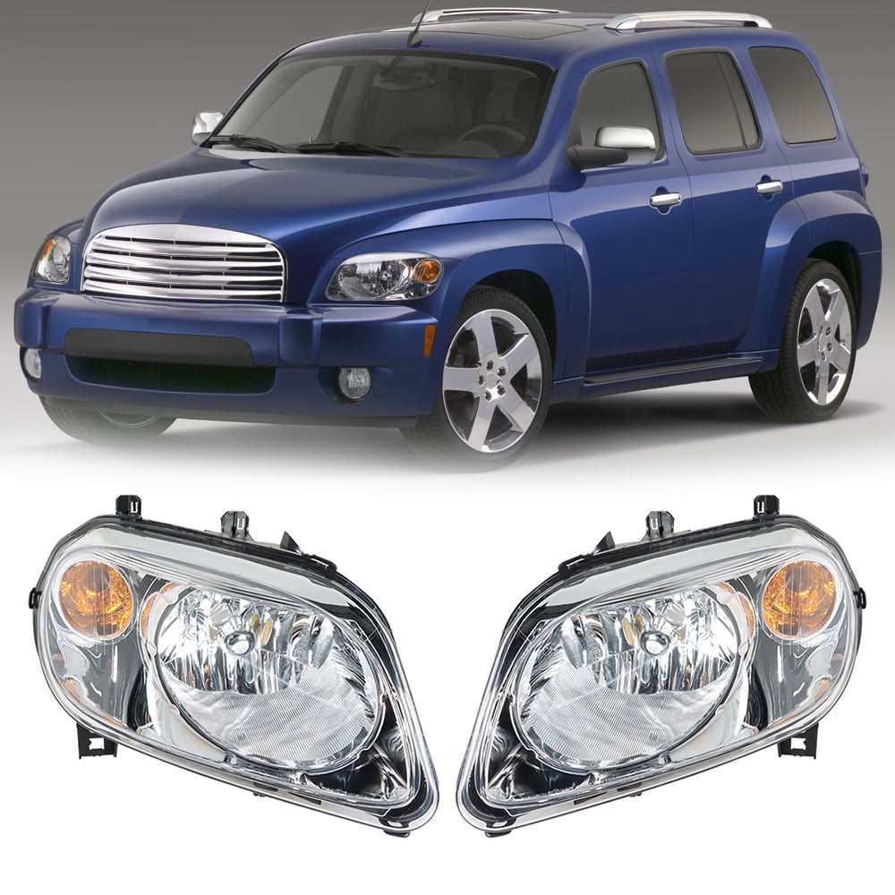 waltyotur Pair Headlights For 2006-2011 Chevy HHR Left+Right Chrome ...