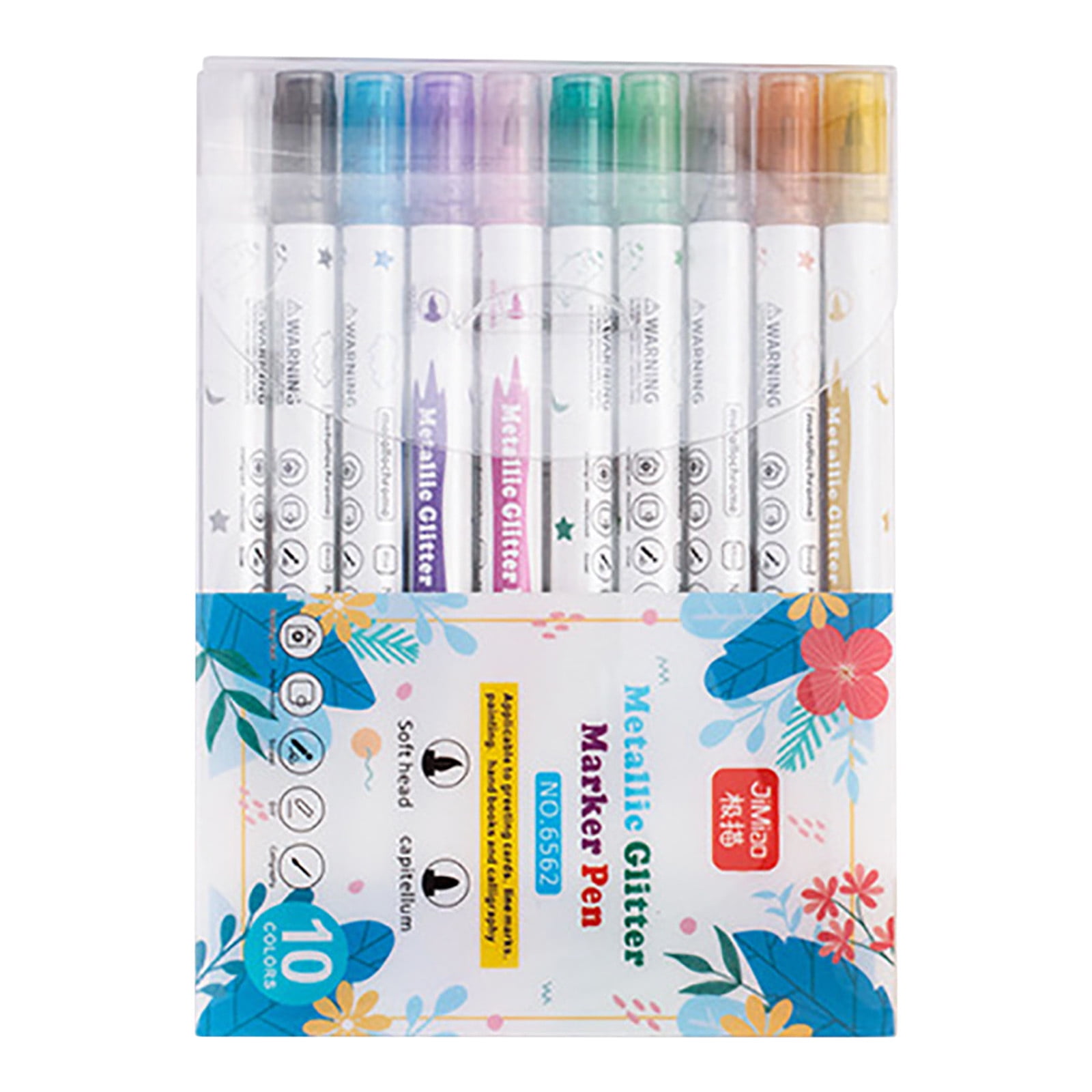 wamans Double-headed Soft-head Paint Pen Student DIY Album Flash Pen ...