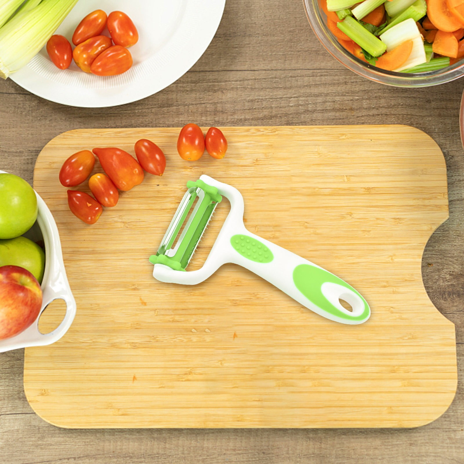 wamans Multi-Peel Y-Shaped Peeler Easy Grip Handles Stainless Steel ...