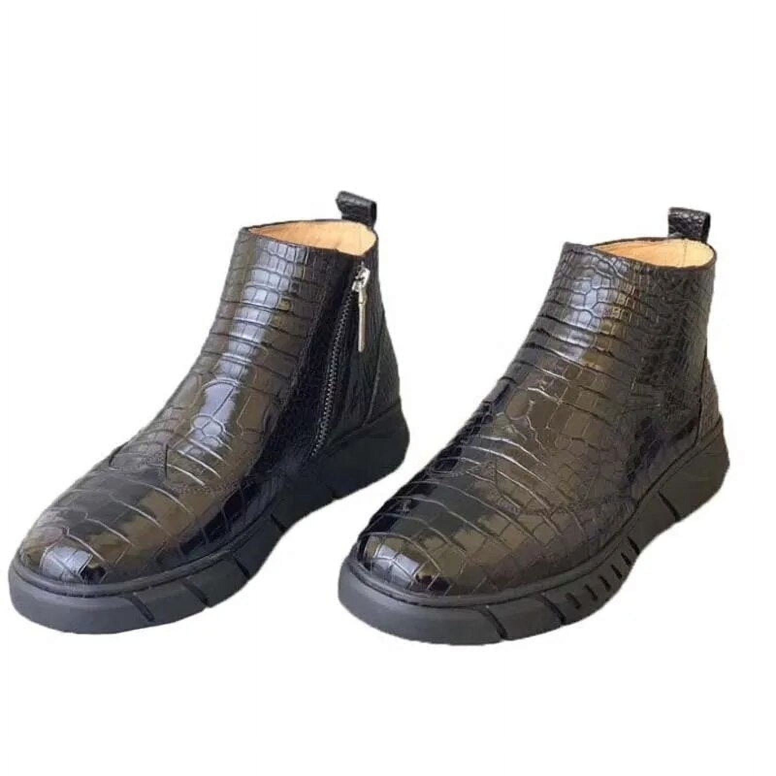 wanexing crocodile leather men boots fashion trend crocodile High cut ...
