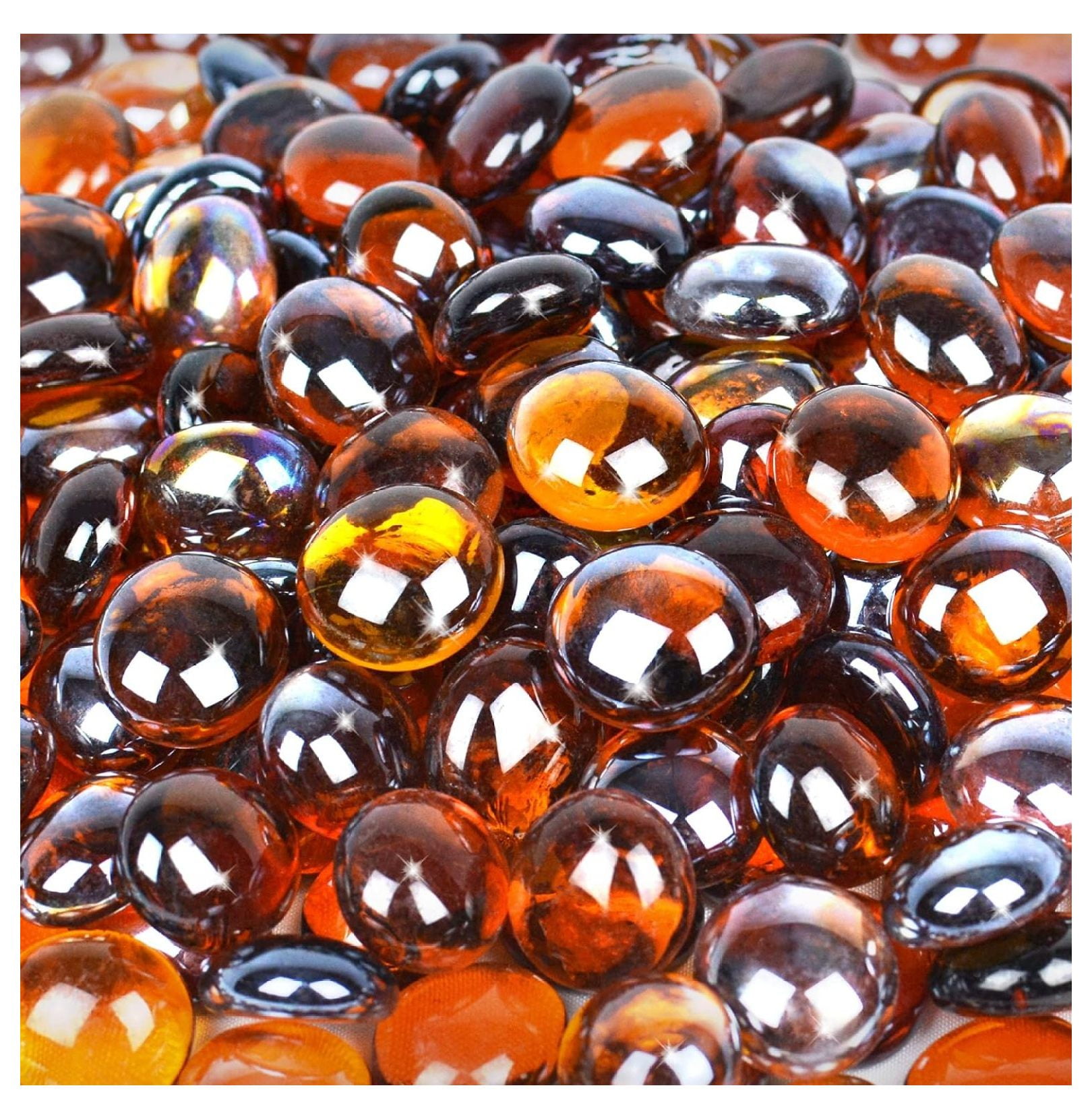 wang hao ran 10 LBS Fire Glass Beads for , 3/4 Inch Reflective Fire ...