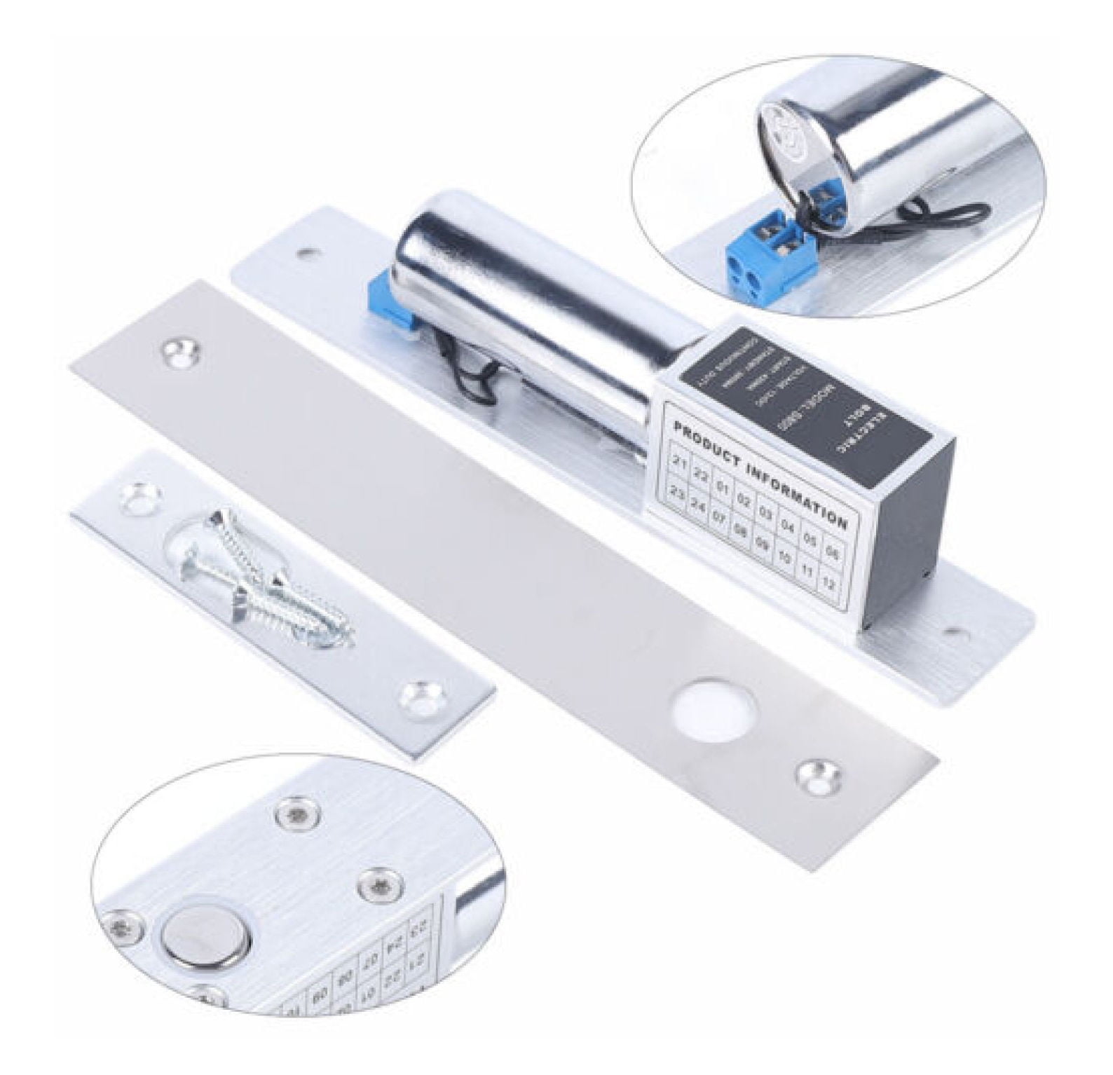 wangc123 Electric Drop Bolt Lock Electronic Door Lock fit Access ...