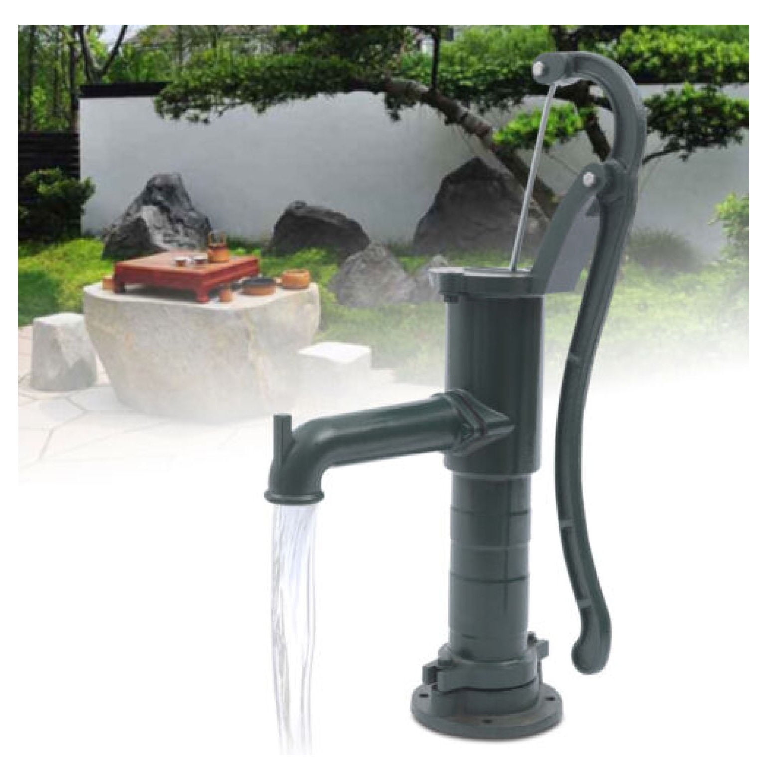 wangc123 Garden Manual Water Pump Handheld Well Pitcher Pump Cast Iron ...