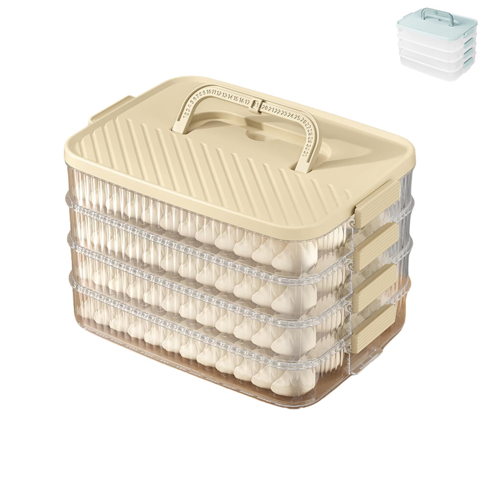 wangli 4-Layer Stackable Food Storage Containers | Airtight Cookie Container with Lids, Cookie ...