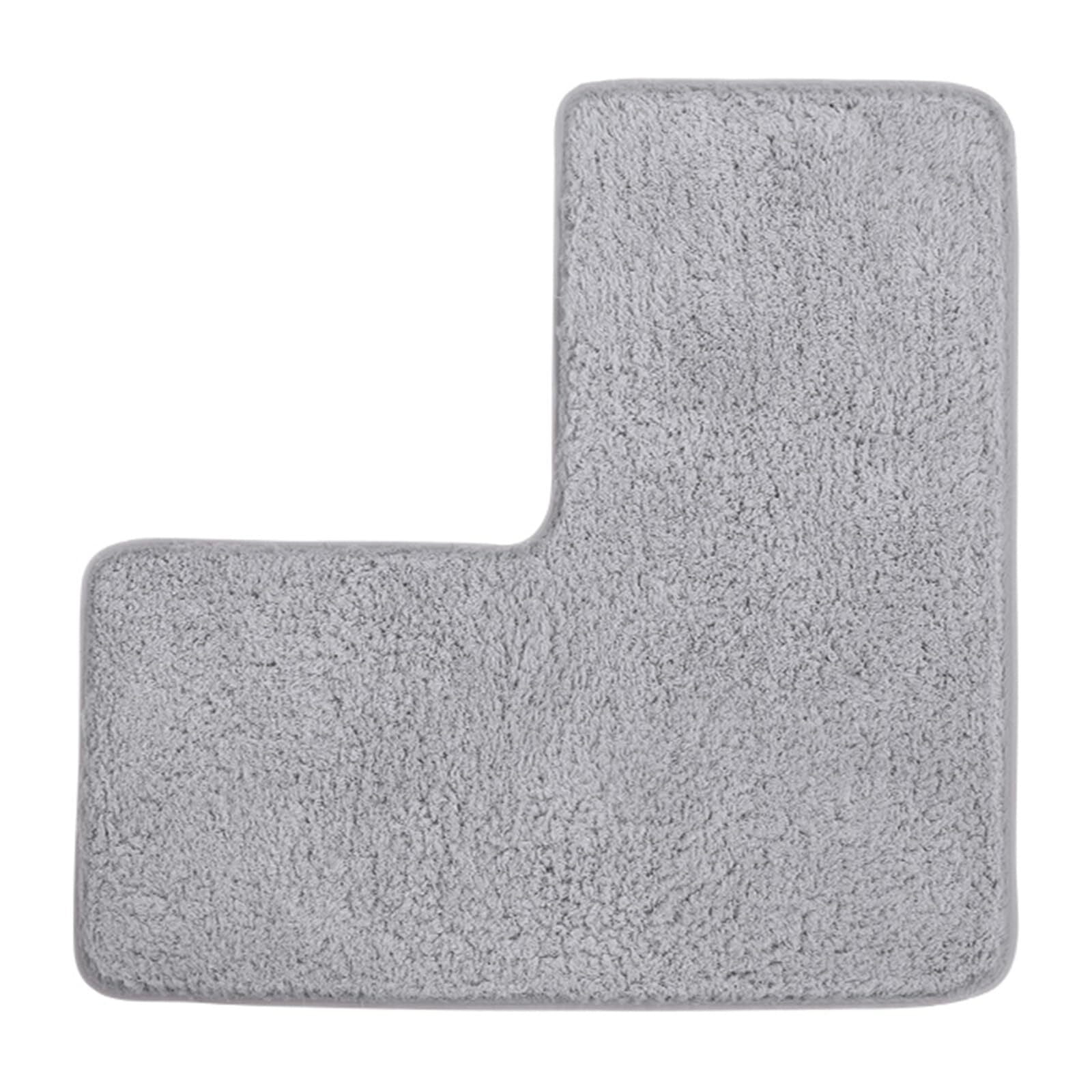 wangli L-Shaped Bath Mat, Bathroom Rug, Corner Bath Mat, Washable ...
