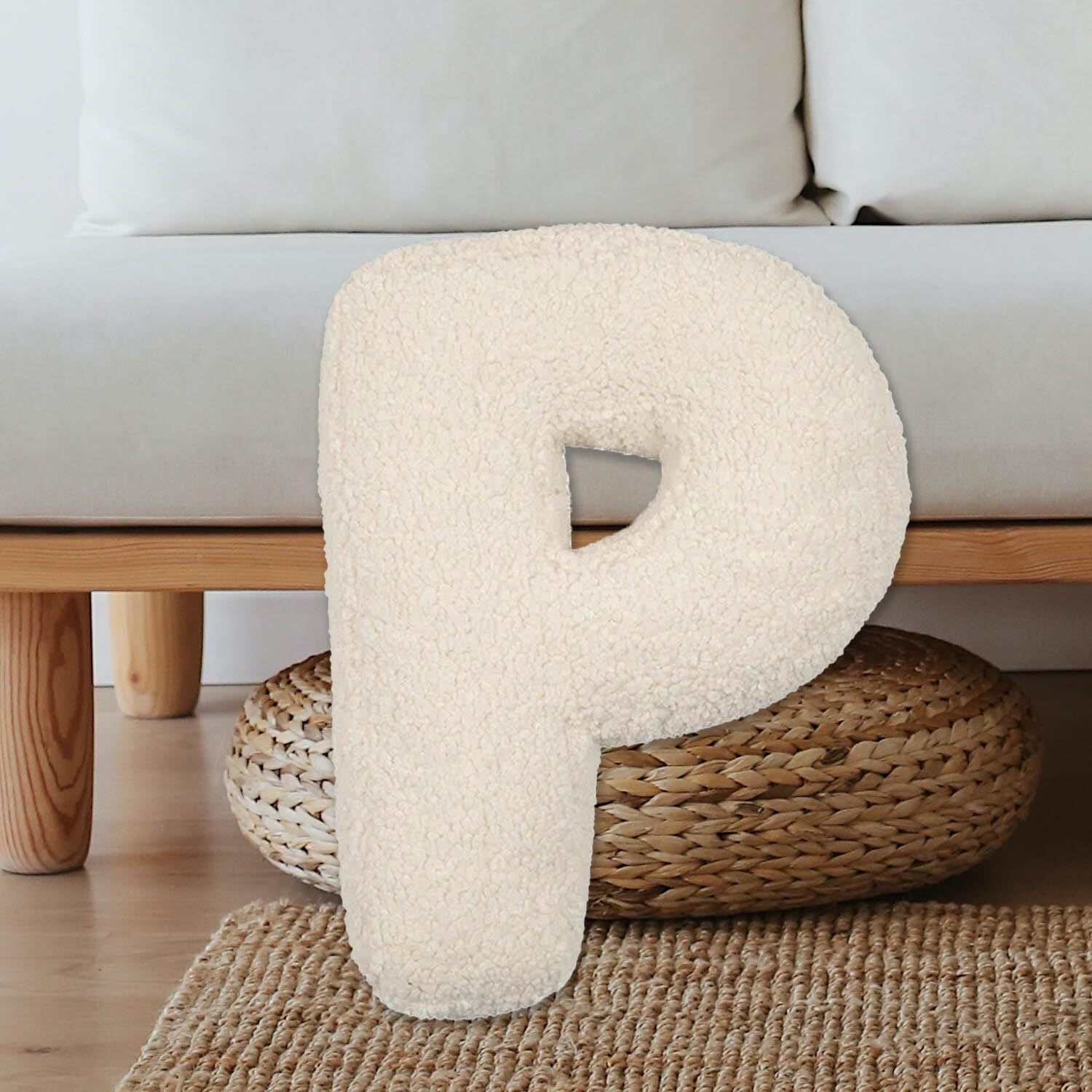 wangli Letter Plush Pillow 15.7x13.7x3.9in, Letter Hugging Throw ...