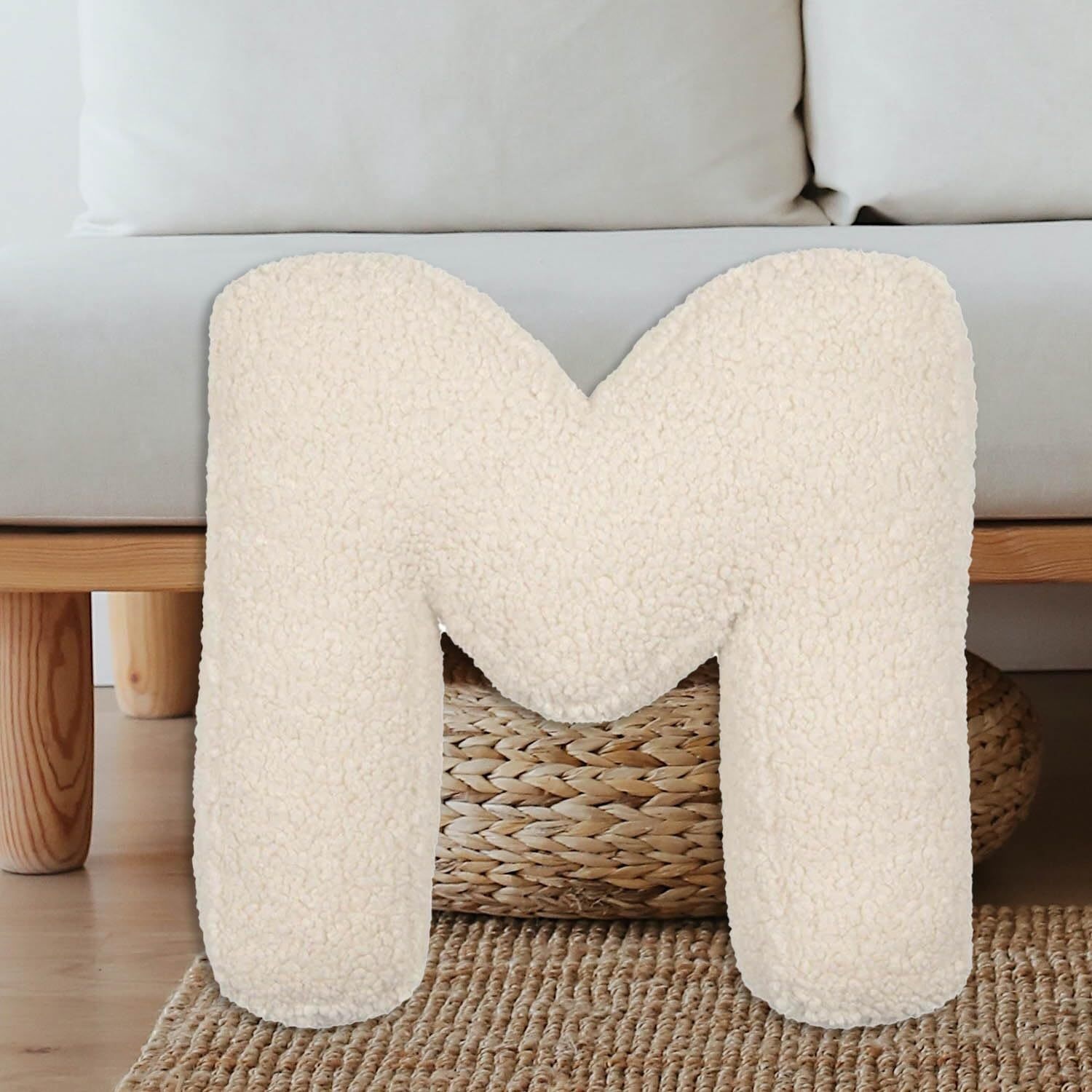 wangli Letter Plush Pillow 15.7x13.7x3.9in, Letter Hugging Throw ...