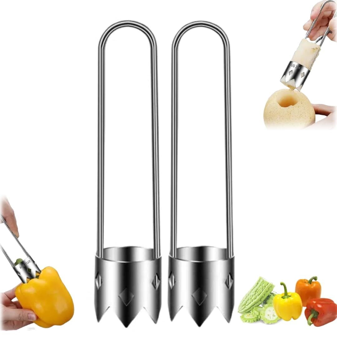 wangli Red Bell Pepper Seed Corer 2025 New Stainless Steel Fruite Corer Apple Corer Tool Pepper ...
