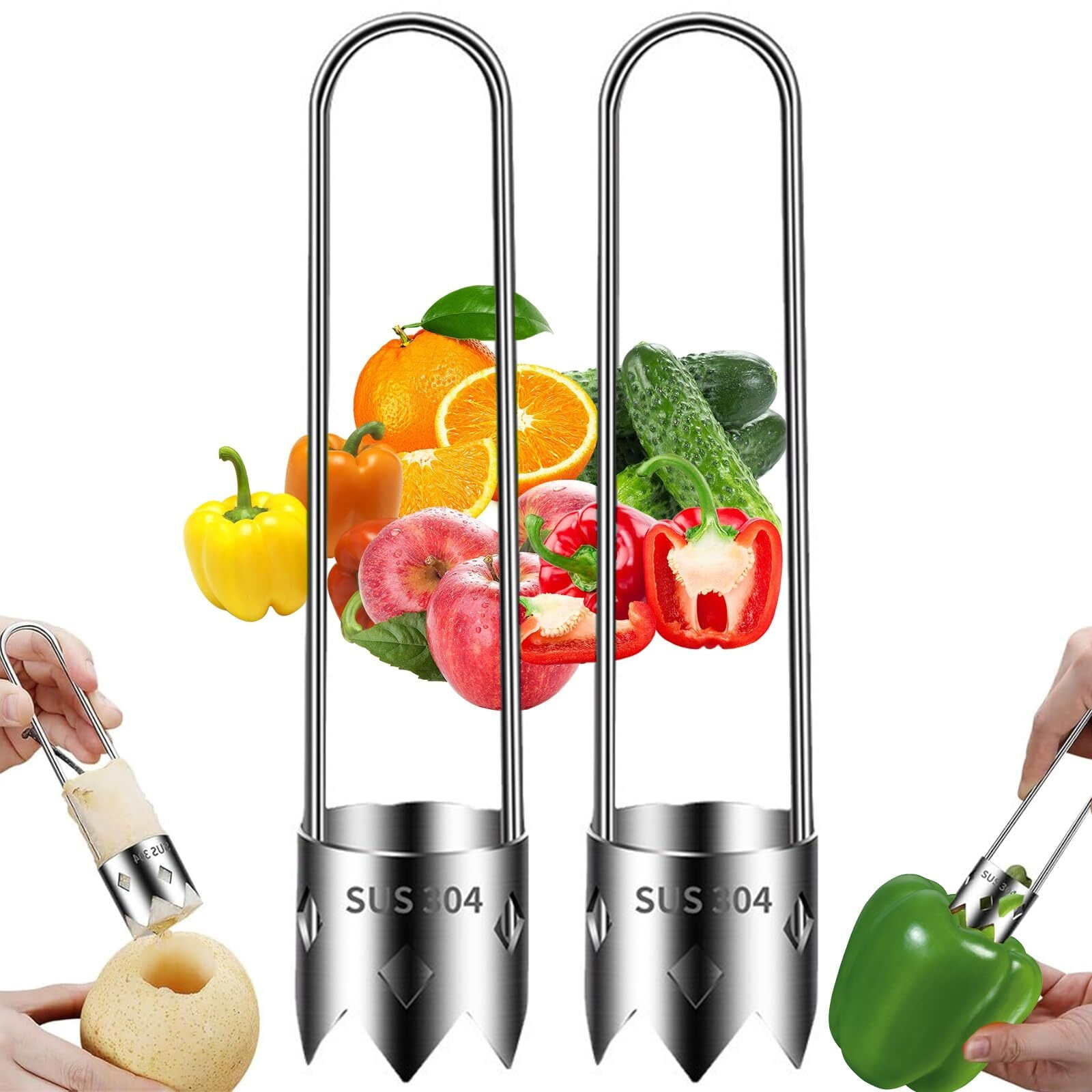 wangli Red Bell Pepper Seed Corer, 2025NEW Universal Stainless Steel ...
