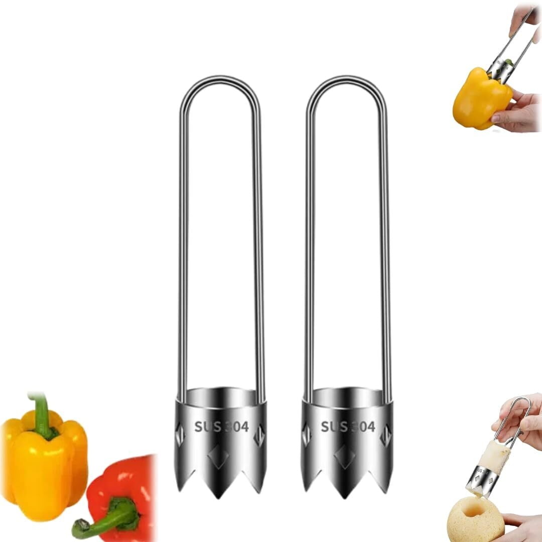 wangli Red Bell Pepper Seed Corer New Stainless Steel Fruite Corer ...