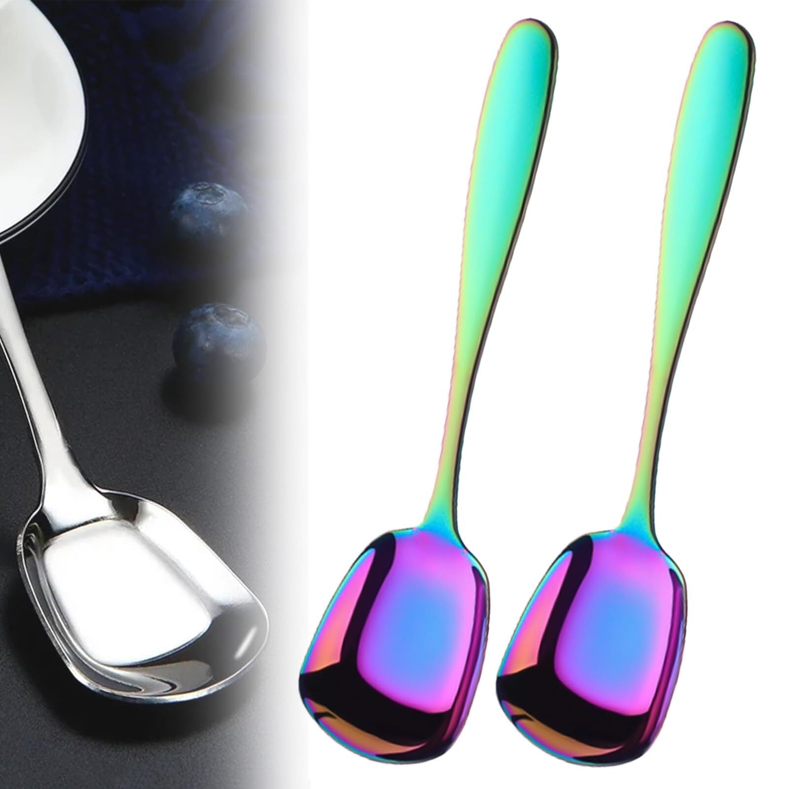 wangqiang Arithmeticn Square Head Stainless Steel Spoons, 2024 New ...