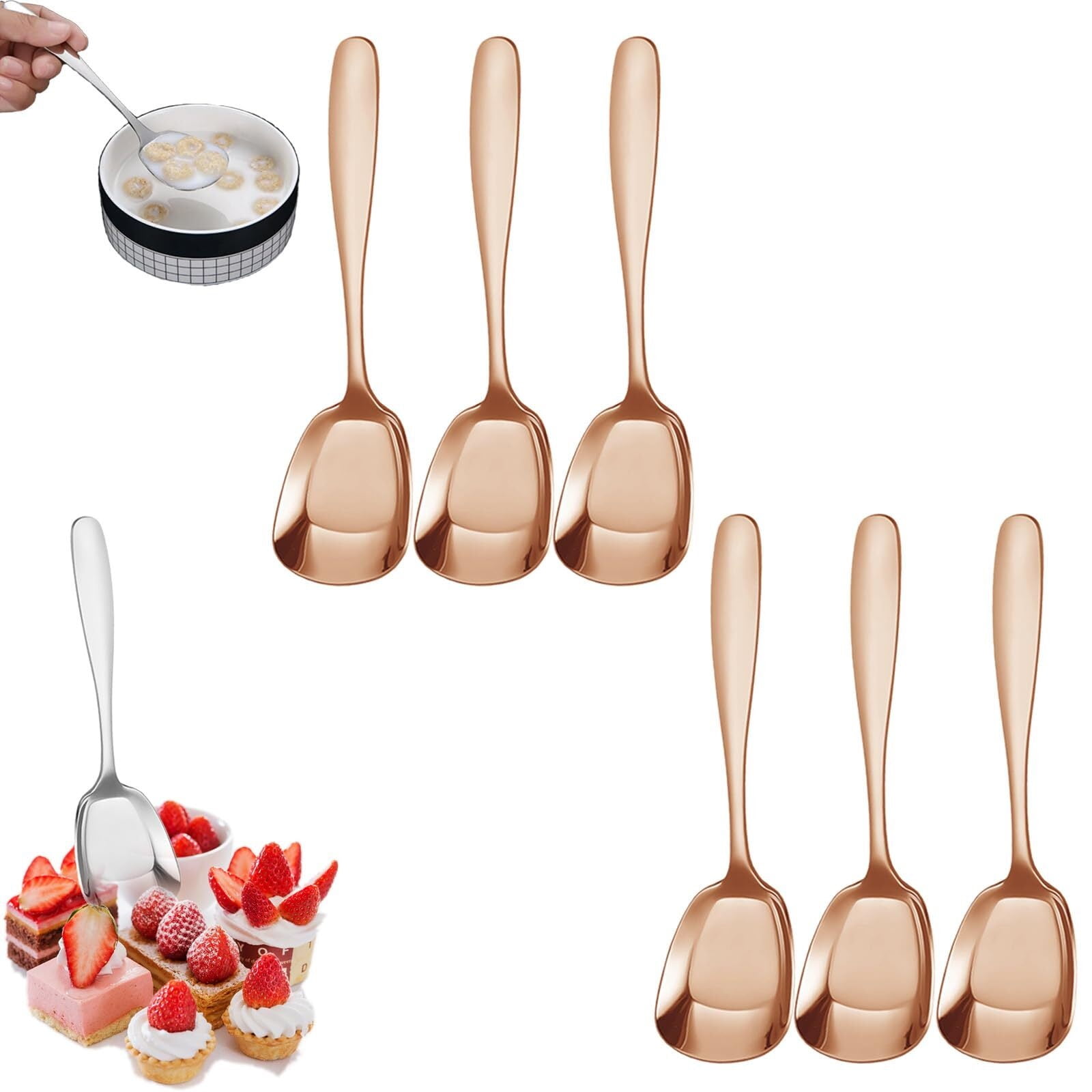 wangqiang Arithmeticn Square Head Stainless Steel Spoons, 2024 New ...