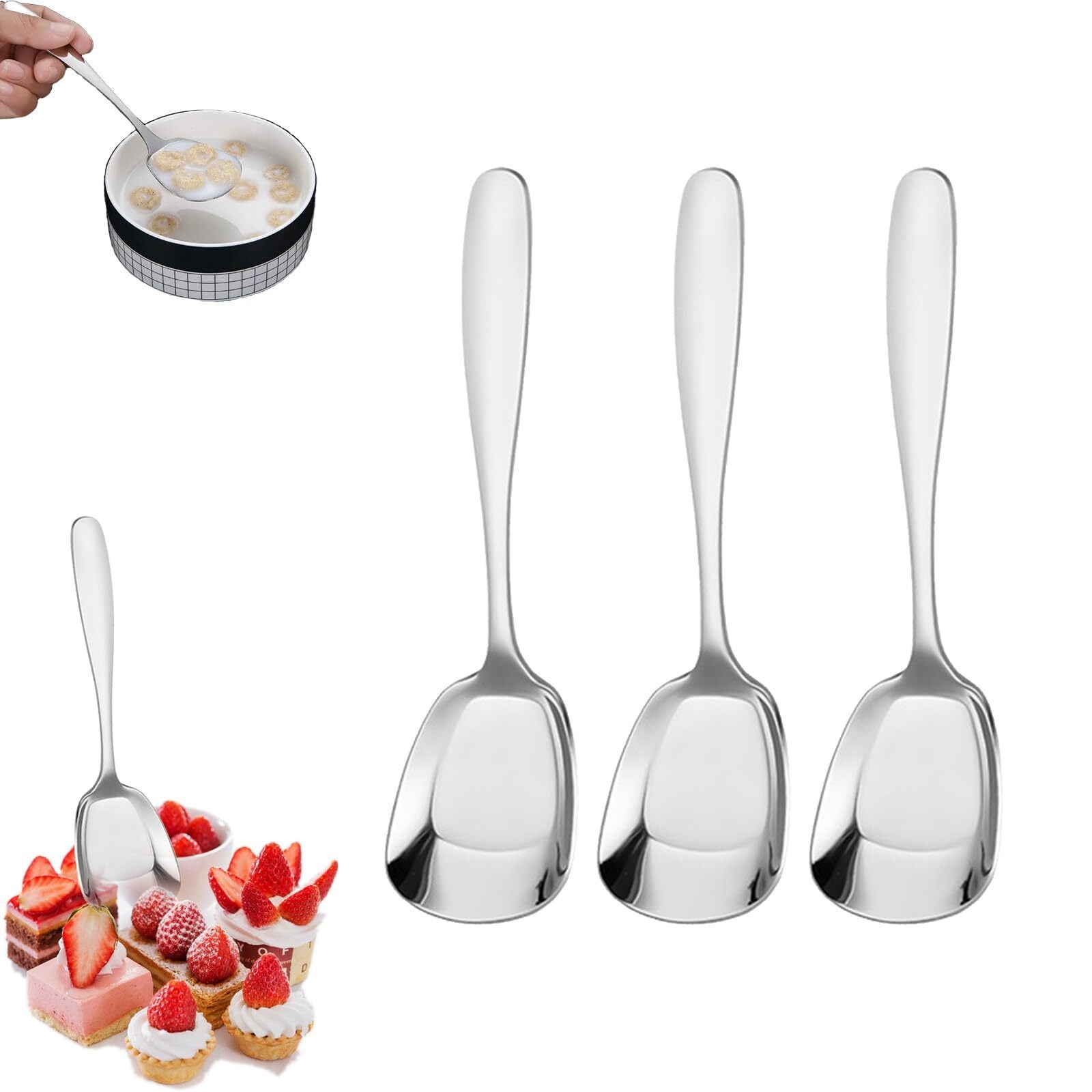 wangqiang Arithmeticn Square Head Stainless Steel Spoons, 2024 New ...