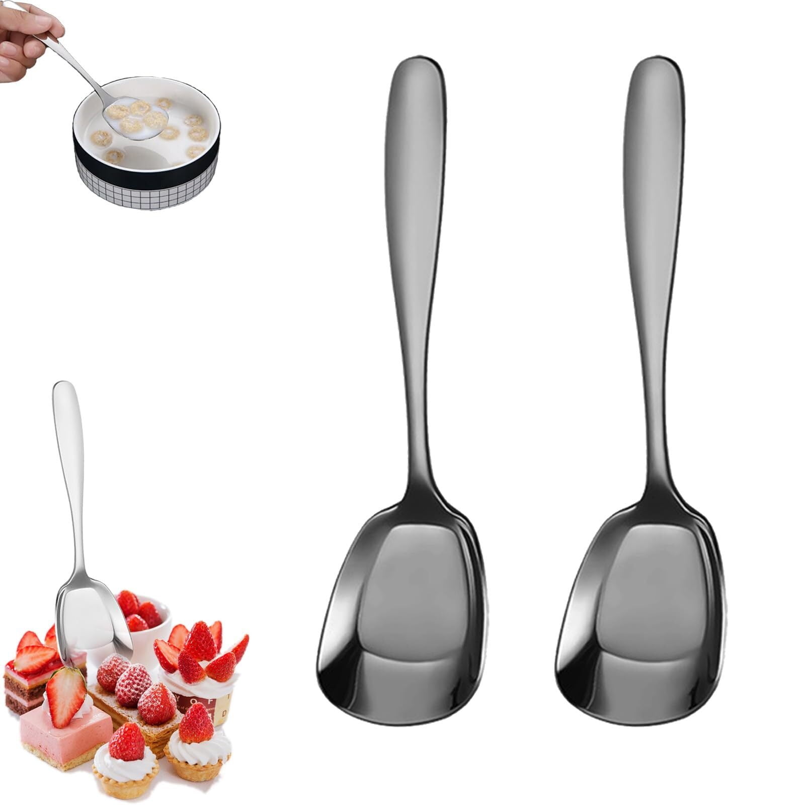 wangqiang Arithmeticn Square Head Stainless Steel Spoons, 2024 New ...