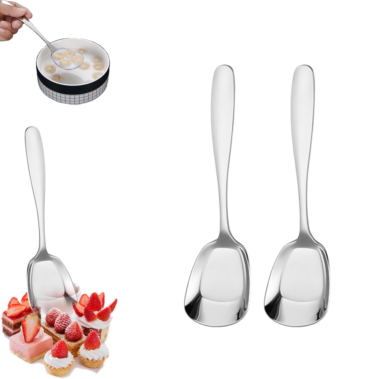 wangqiang Arithmeticn Square Head Stainless Steel Spoons, 2024 New ...