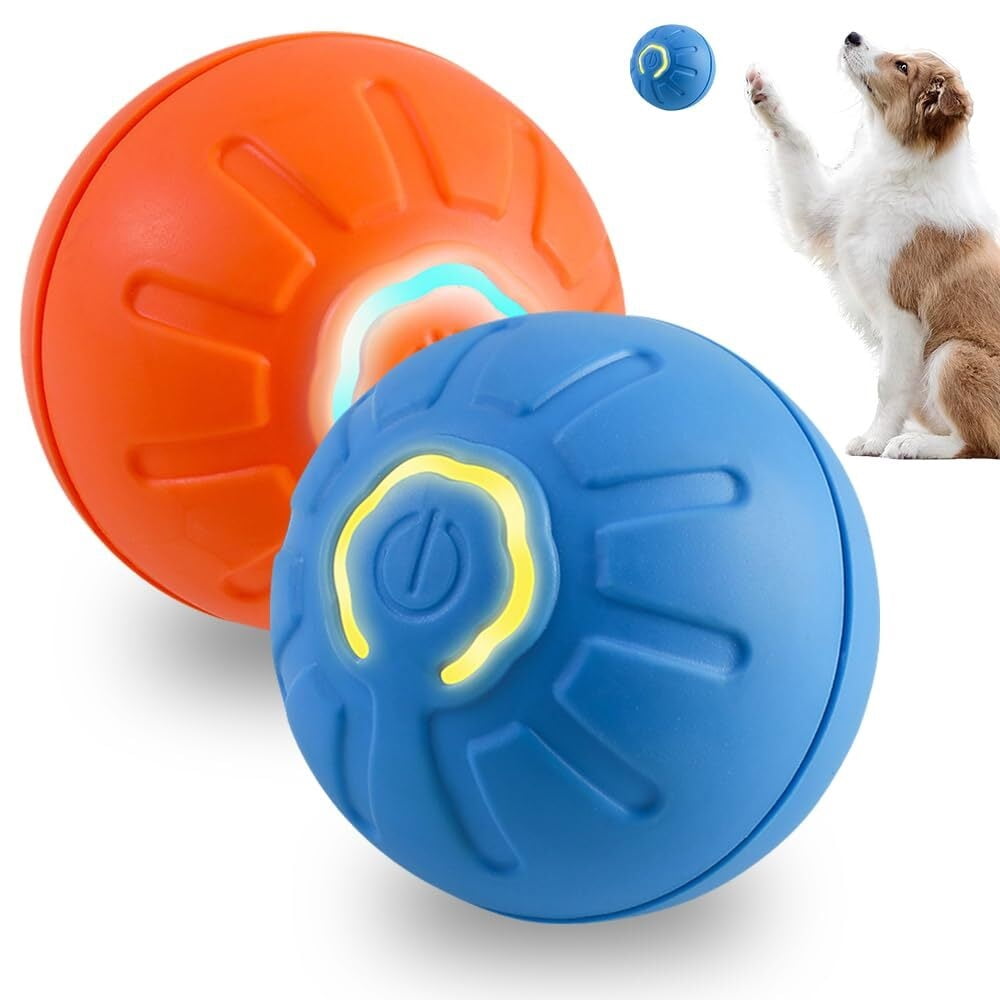 wangqiang QAutomatic Bouncing Ball Toy for Dog, 2025 New 360° Rolling Ball Toy Self Moving Dog ...