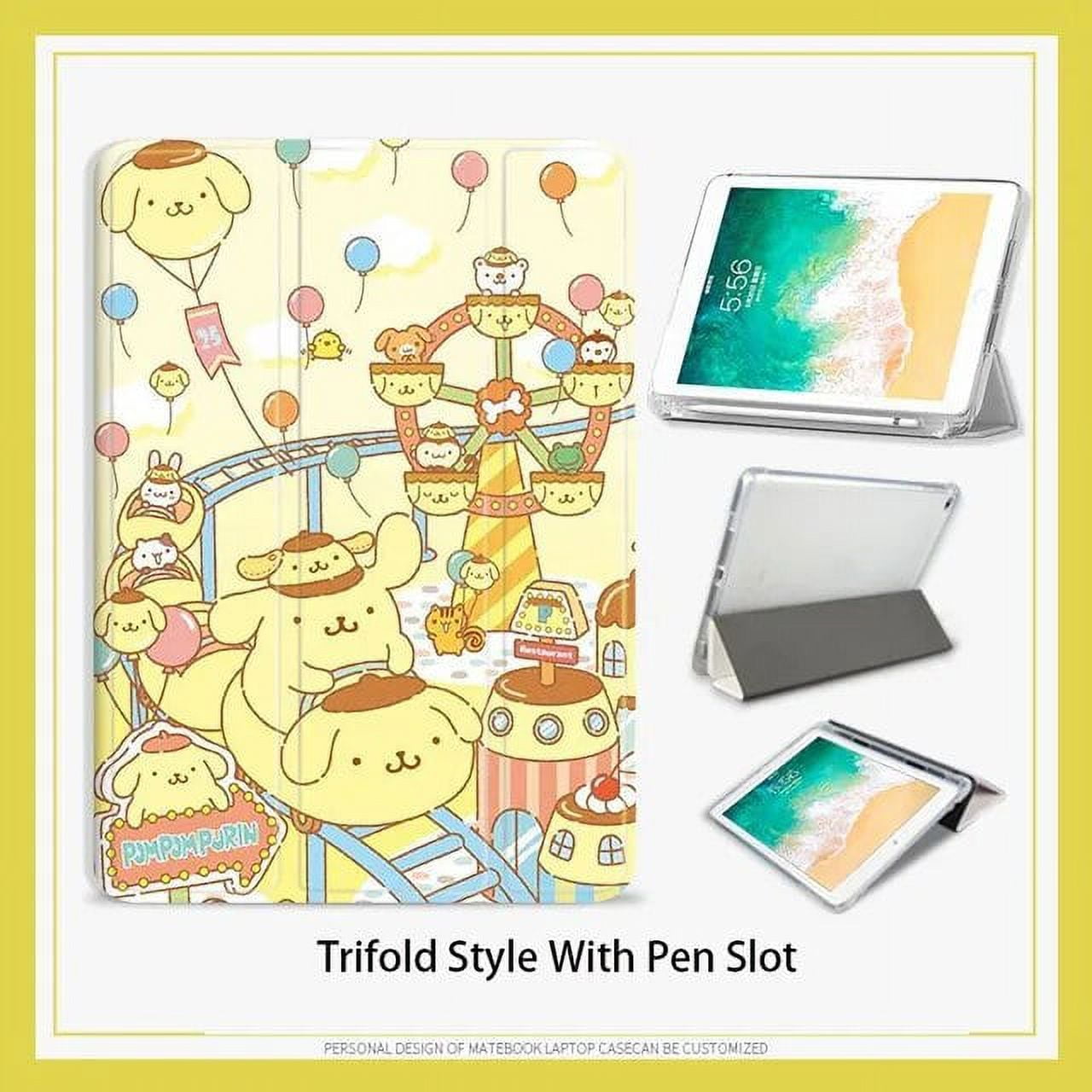 wangyu Sanrio Cute Pom Pom Purin Case For iPad 6th 7th 8th 9th Cover for iPad Pro 11 2021 Mini 6 ...