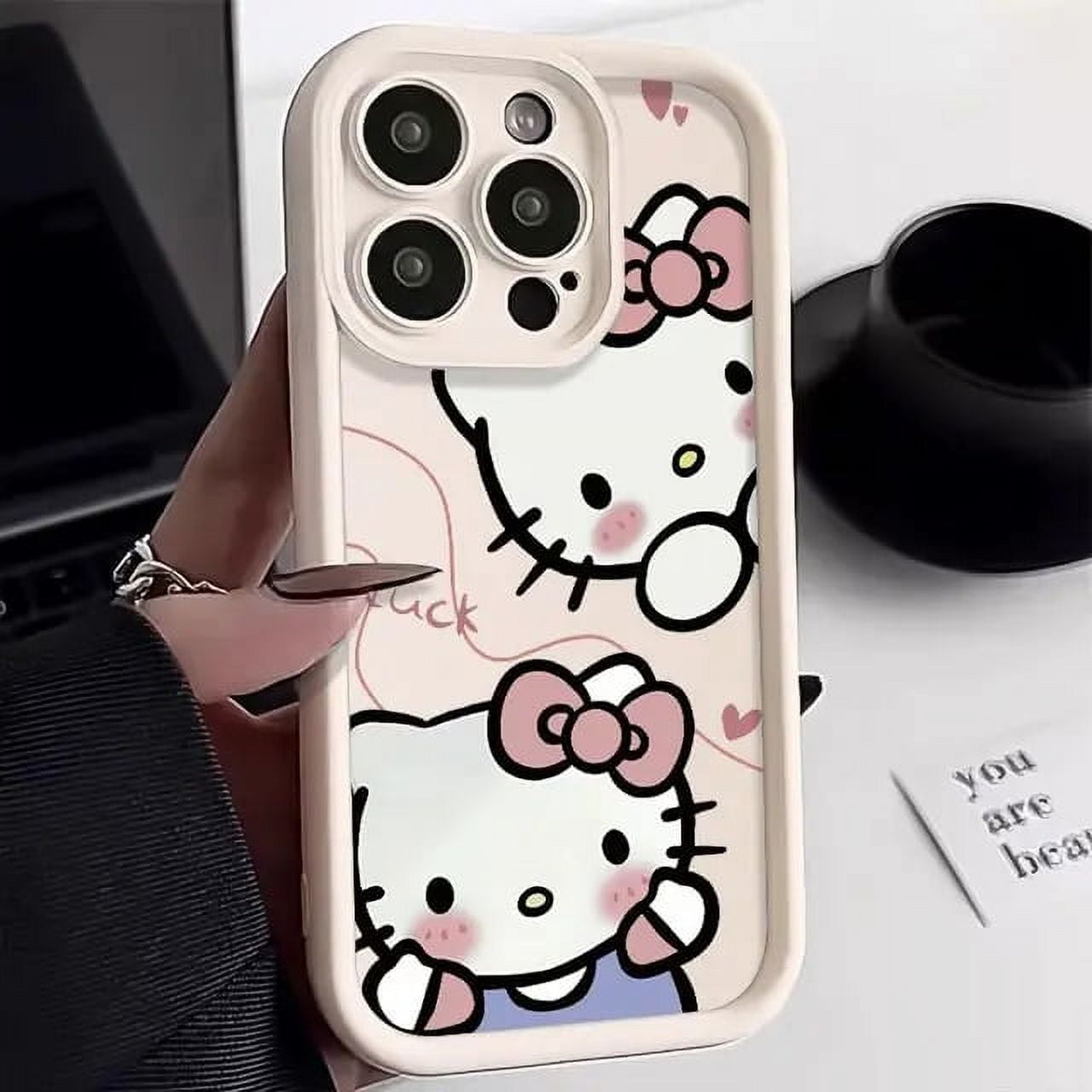 wangyu Sanrio Hello Kitty Liquid Silicone Case For iPhone 15 14 13 11 12 Pro Max XS XR 7 8 Plus ...