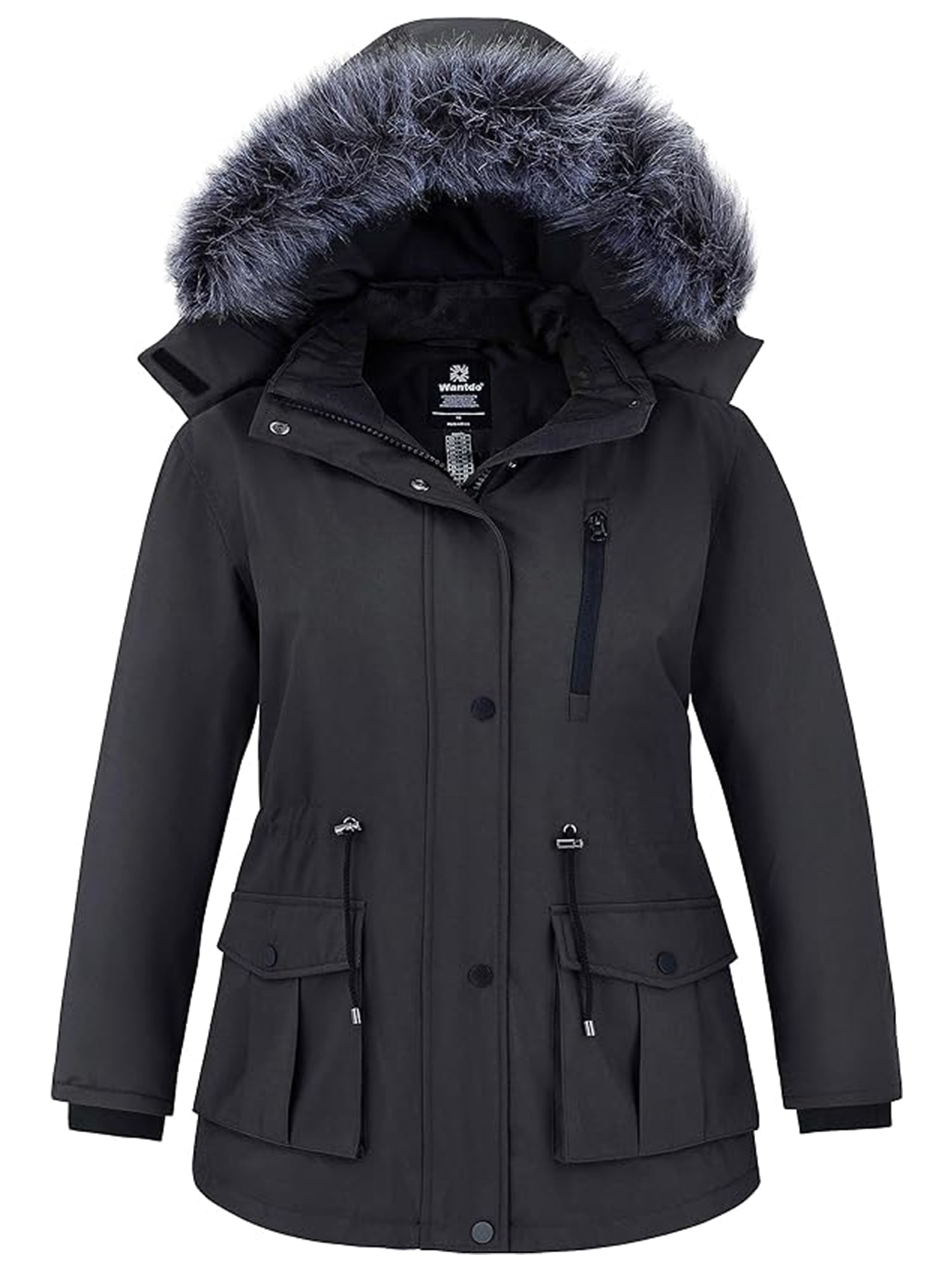 wantdo Women's Winter Hooded Heavy Winter Parka Coat Waterproof Winter ...