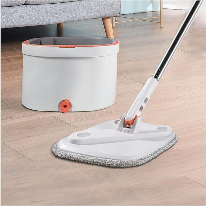 waqif Spin Square Mop and Bucket Set with Self Separation Dirty and ...
