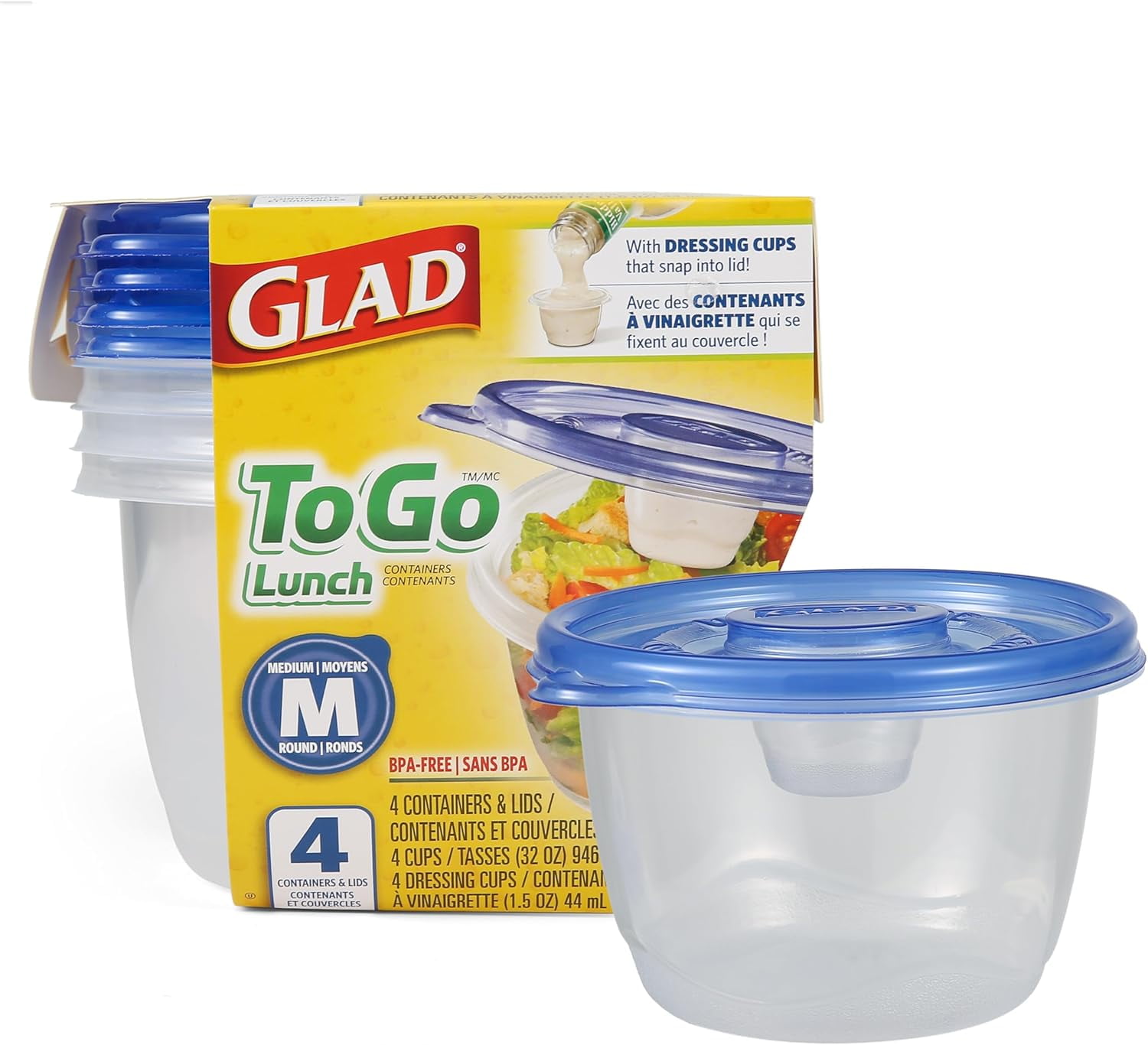 ware Lockware To Go Food Storage Containers | Medium Size Round Food ...