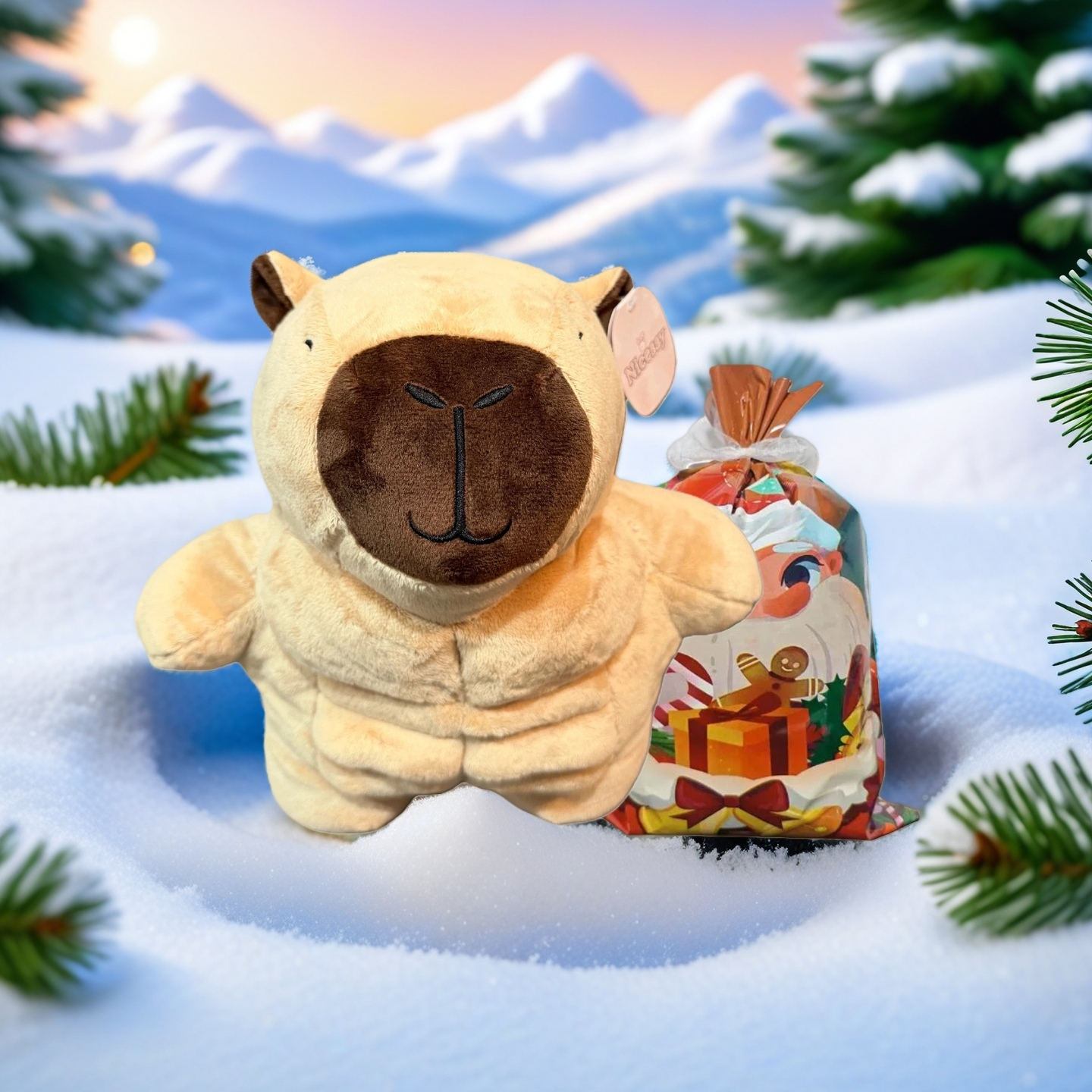 warehouse9" Buff Capybara Plush Toy – Soft 4-Way Stretch Muscular ...