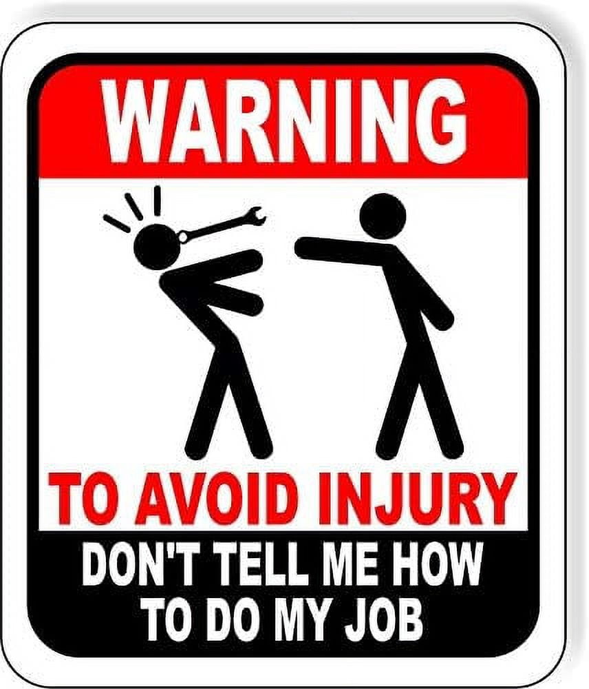 warning to avoid injury auto mechanic Aluminum Composite Outdoor Sign ...