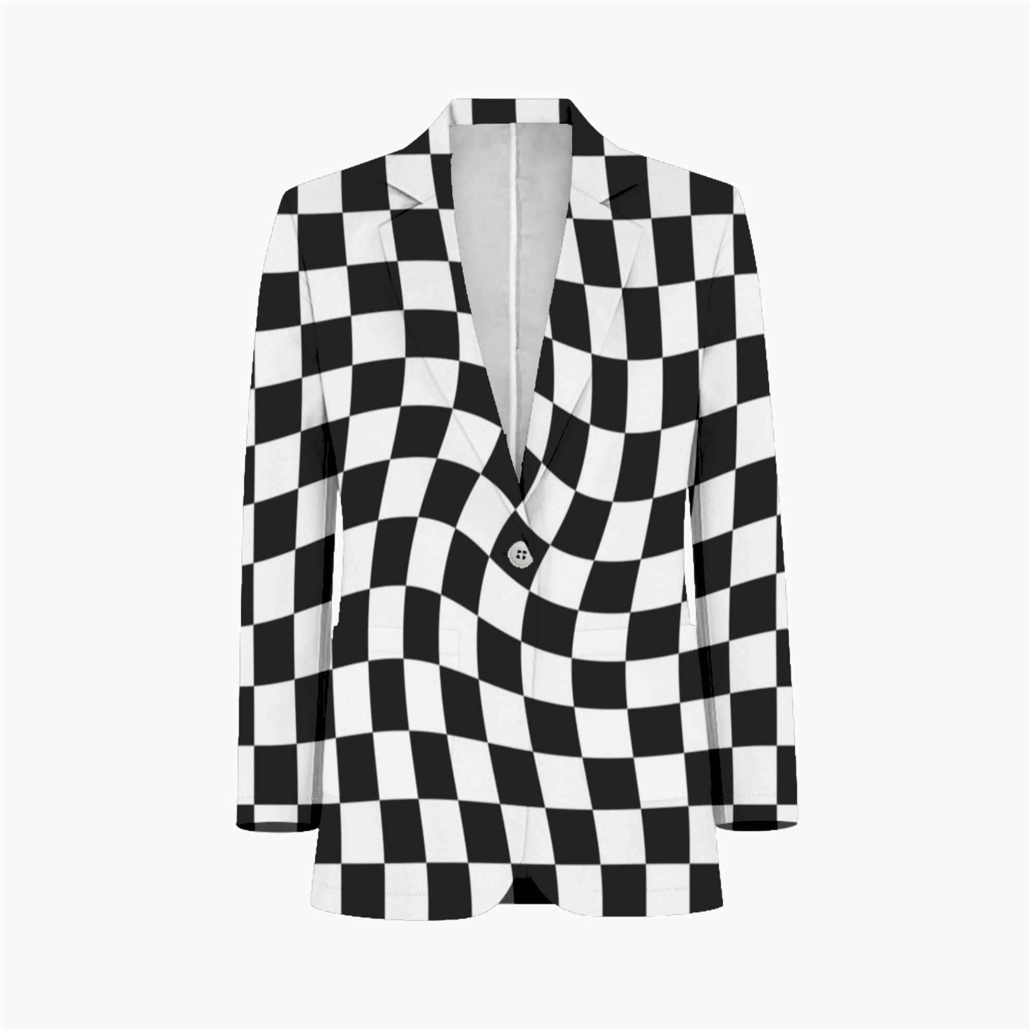 warped checkerboard Men's Suit Blazer Casual Party Wear Slim Fit Suit ...