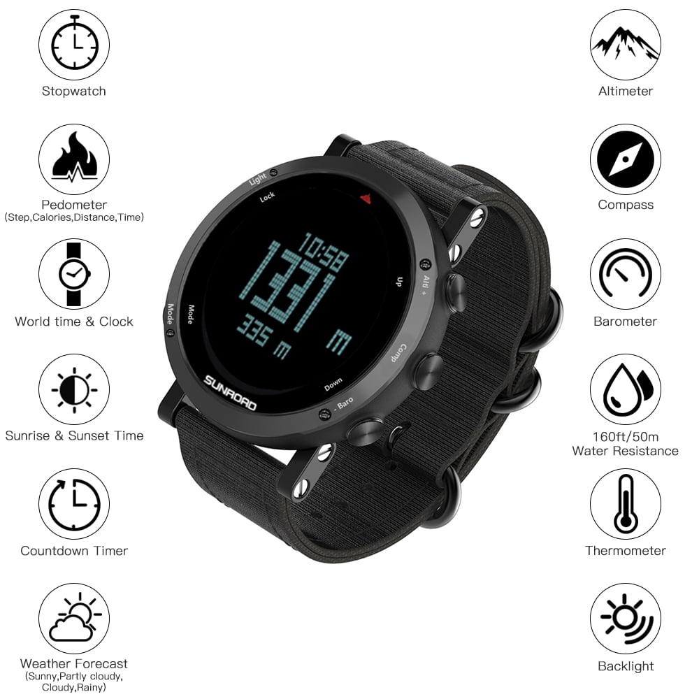 watches,Men Watch Thermometer Weather 50meters -resistant Watch ...