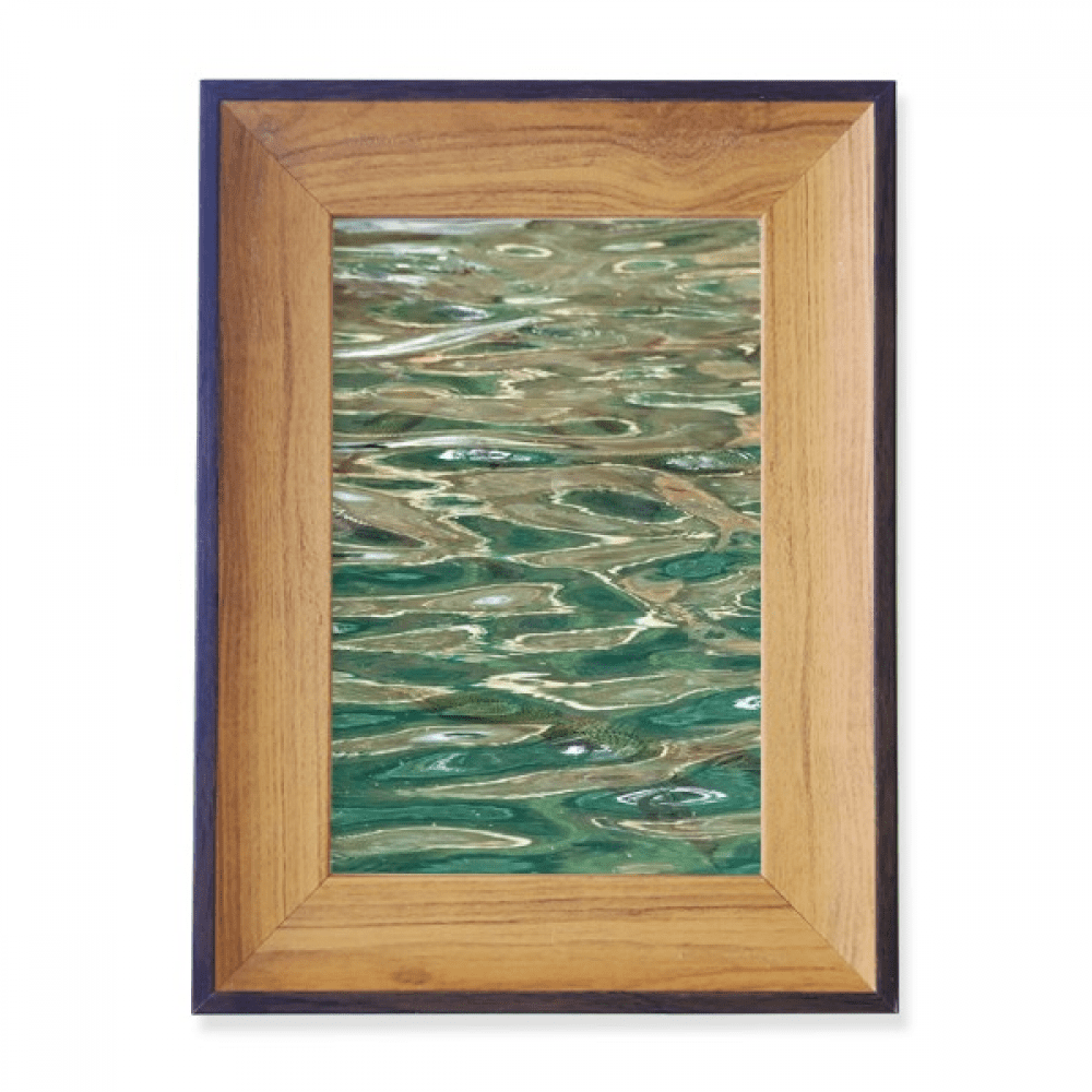 water ripple blue waves fish photo frame exhibition display art desktop ...