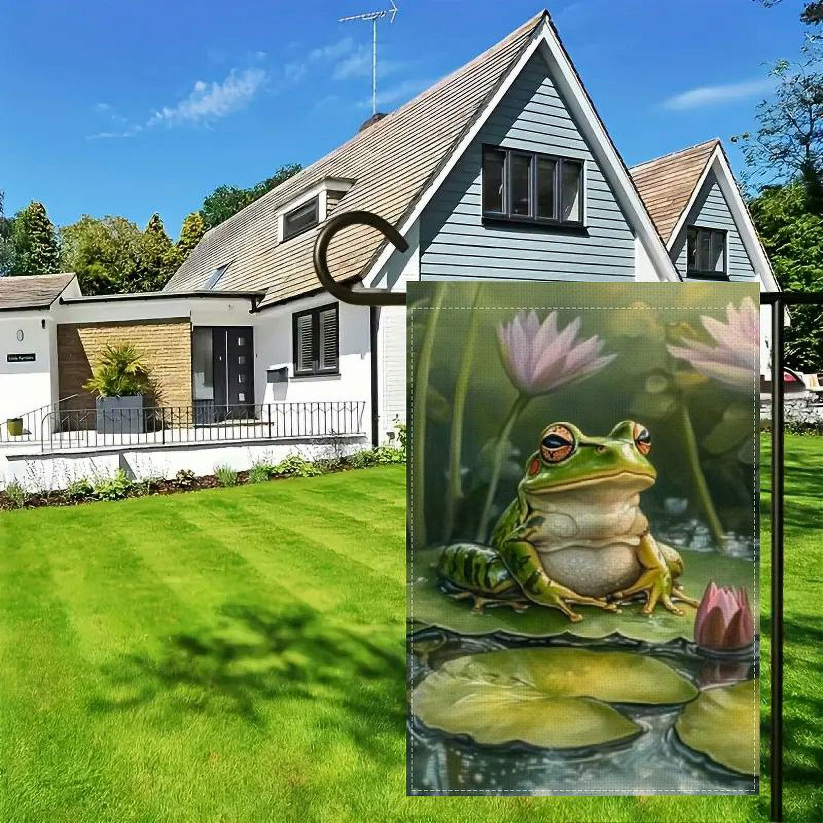 watercolor frog Garden Flags Double Sided,Garden Flags for All Seasons ...