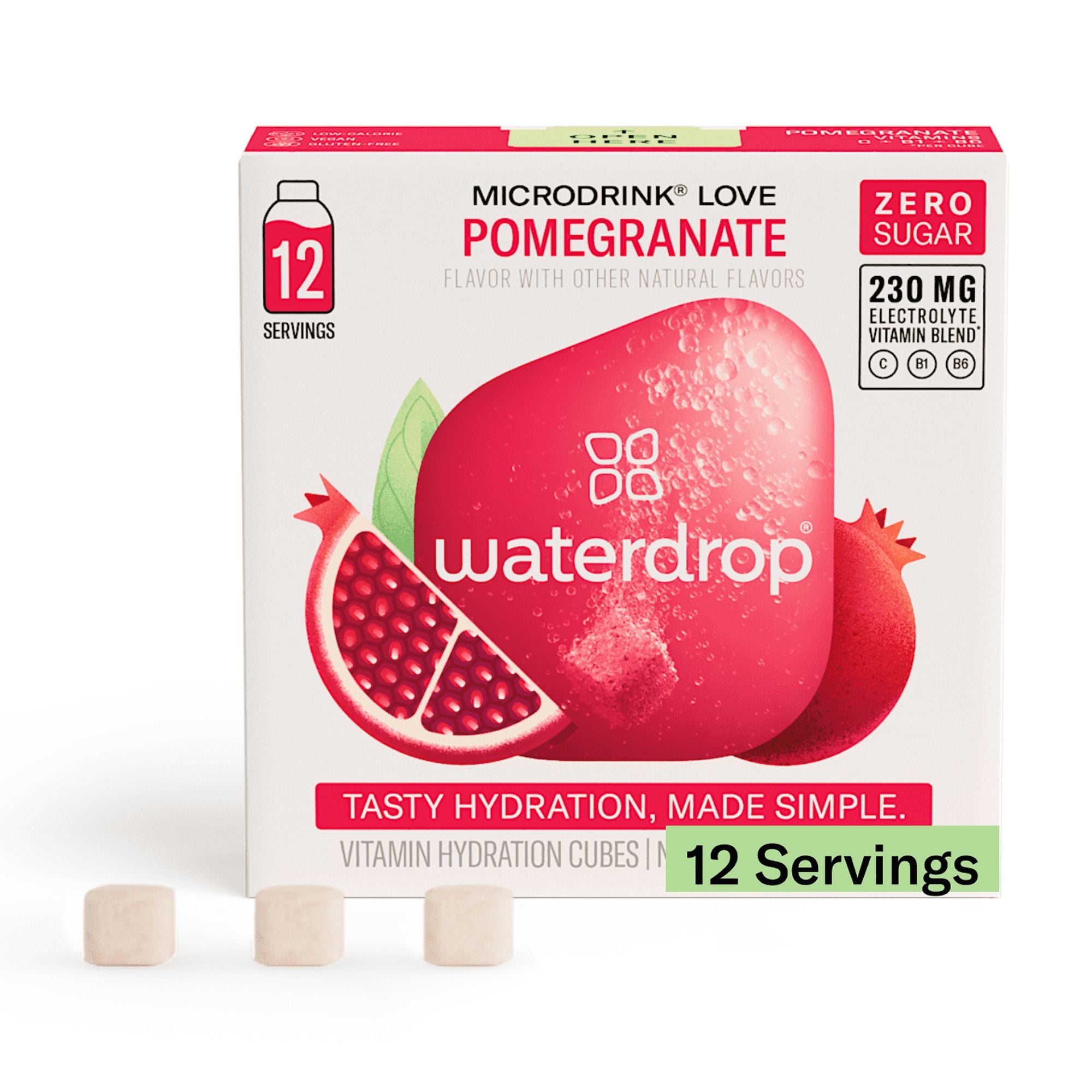 Waterdrop Microdrink Pomegranate LOVE, Goji Berry - Acerola, Without ...