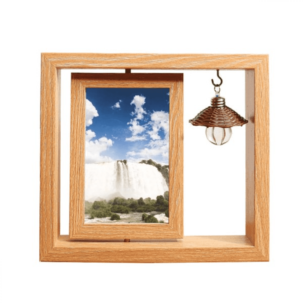 waterfall ry science nature scenery Wooden Rotating Picture Photo Frame ...