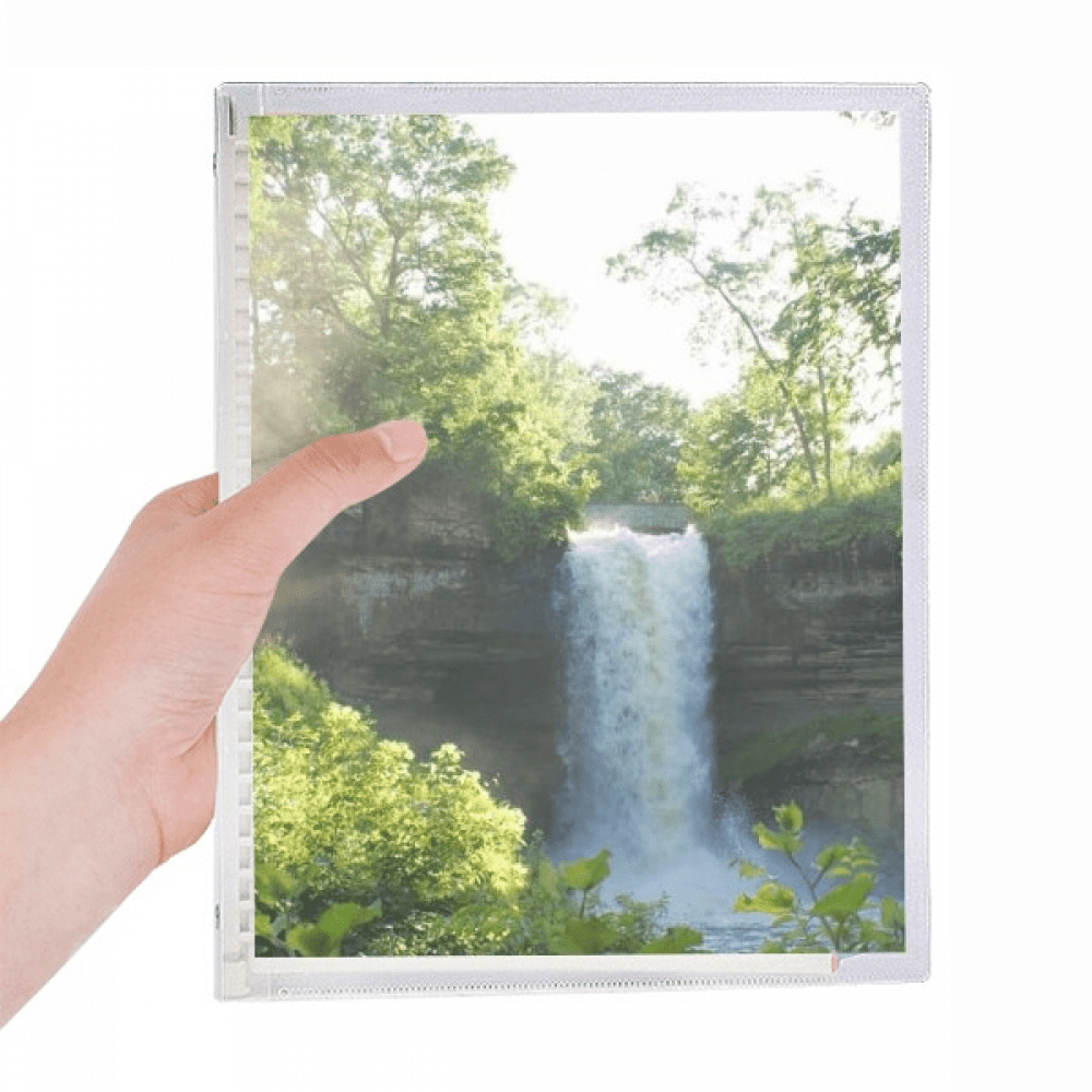 waterfall science nature ry scenery notebook loose diary refillable ...