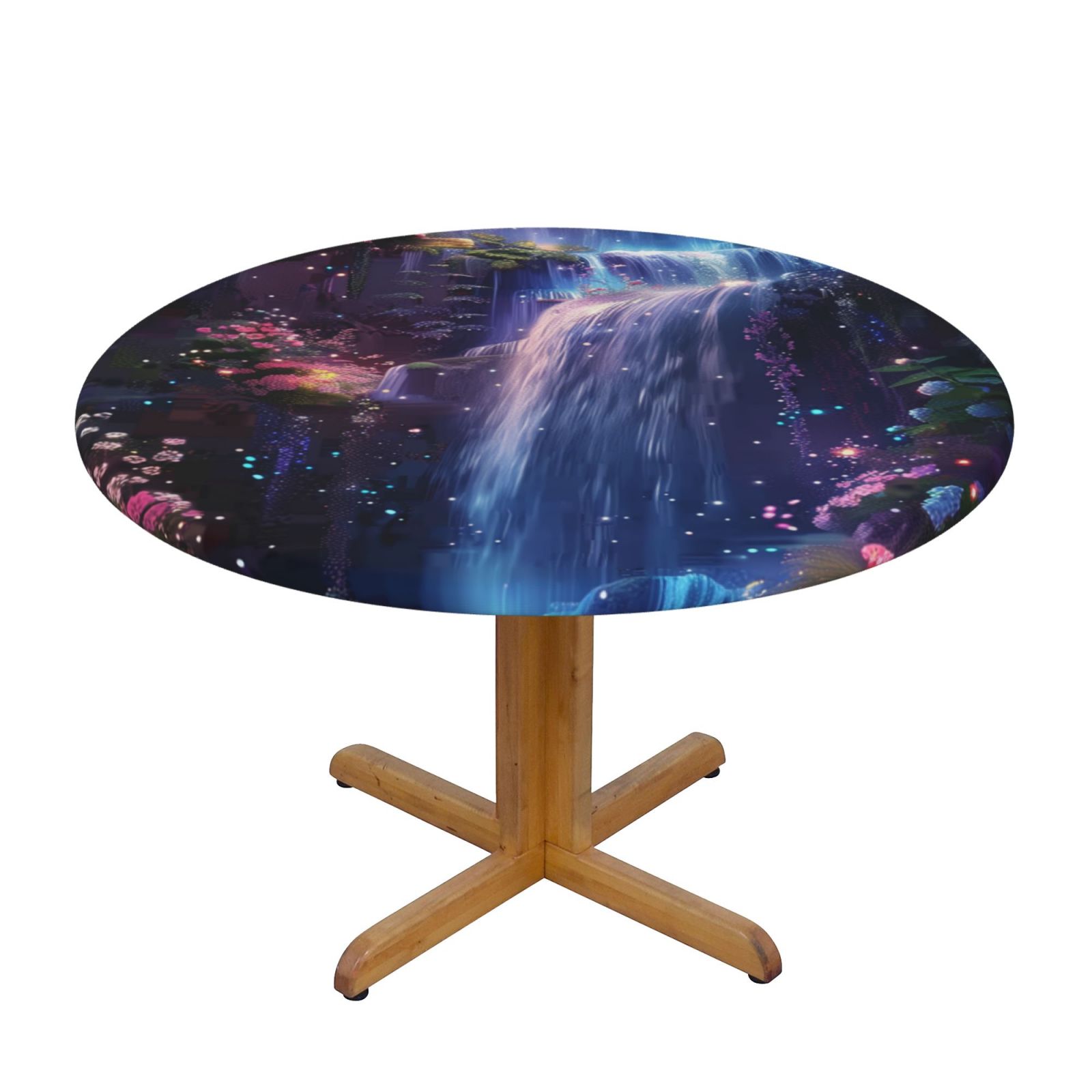 waterfalls in the forest s Round Table Cloths , Table for Dining Table ...