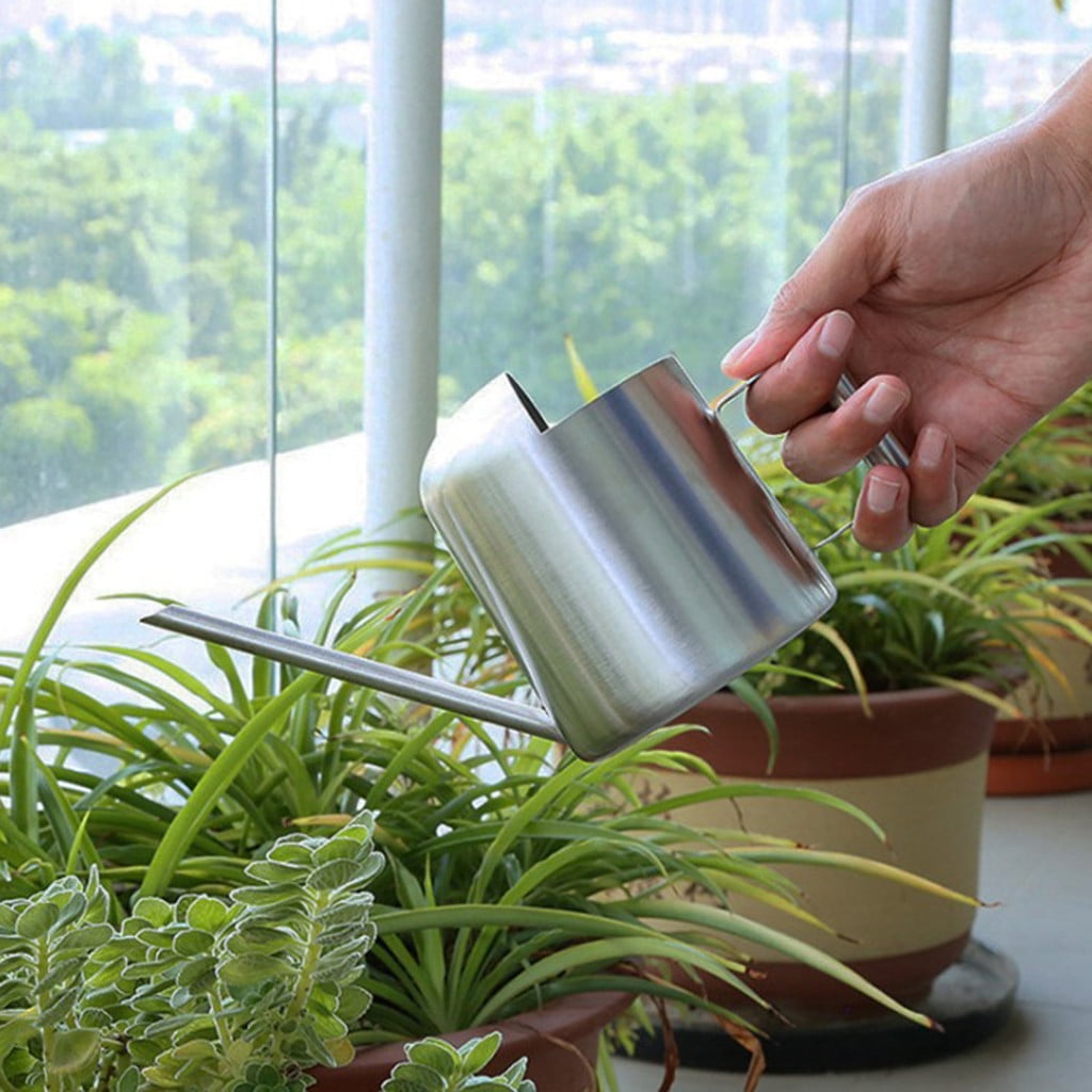 watering can solid stainless steel pot long spout small indoors 300 ml ...