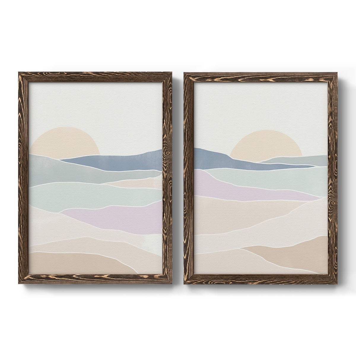 Wave Tableau I - Premium Framed Canvas 2 Piece Set - Ready to Hang ...