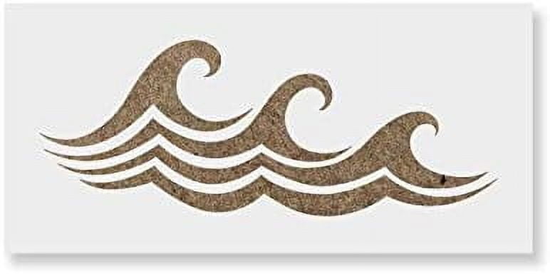 waves stencil - nature stencil, wave, ocean stencils, wave stencil art ...