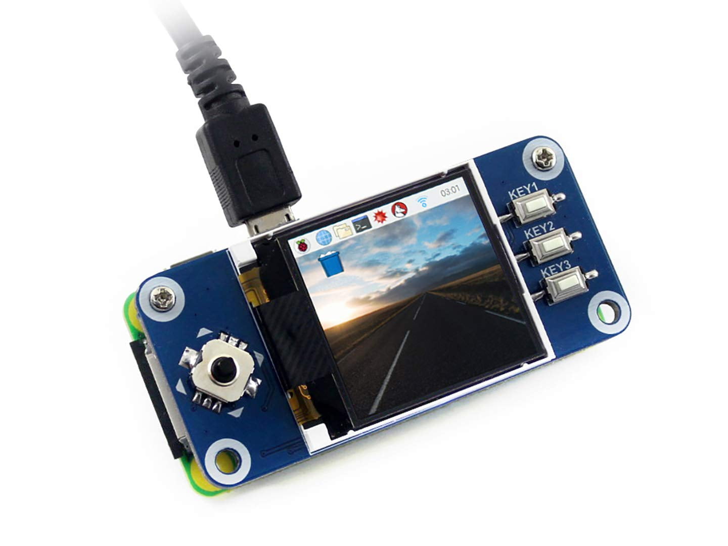 waveshare 1.44 Inch LCD KEF16 Display HAT for Pi, 128x128 SPI Interface Screen, ST7735S Driver ...