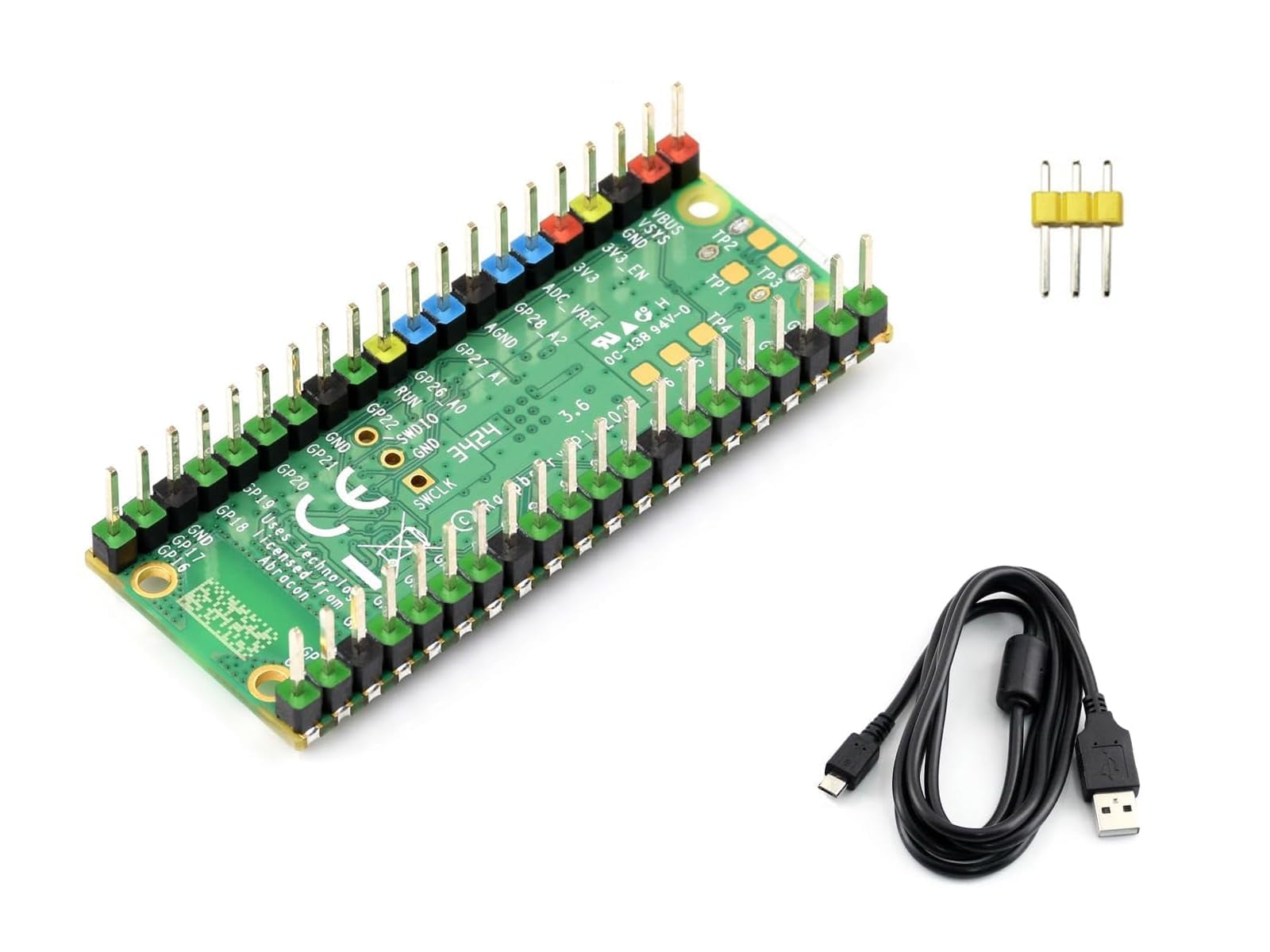 waveshare Colorful Pre-Soldered Raspberry KEF16 Pi Pico 2 W Microcontroller Board with Header ...