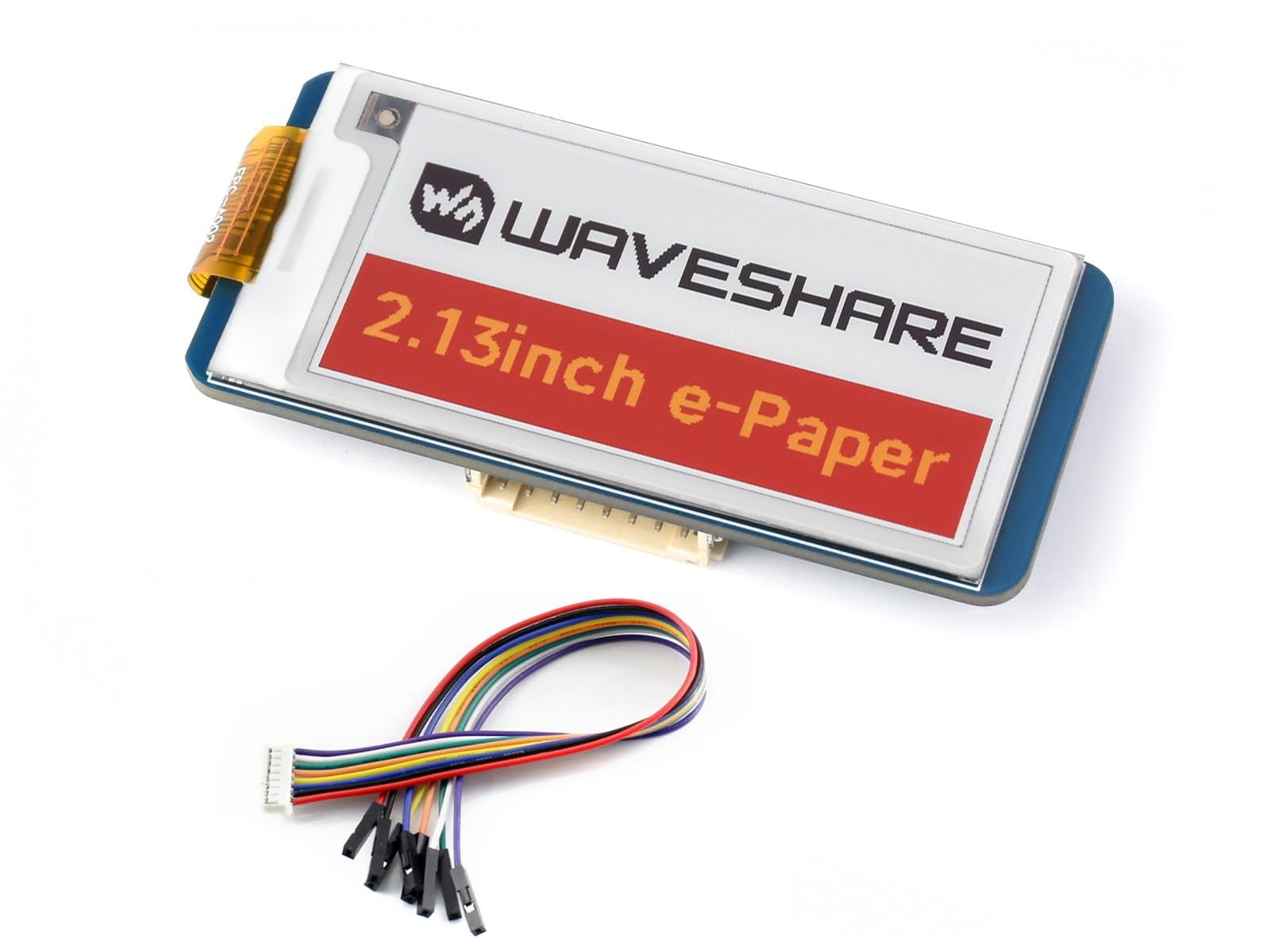 waveshare Four Color 2.13inch RRF12 E-Ink Display HAT (G), 250x122 Resolution 3.3V/5V Red Yellow ...