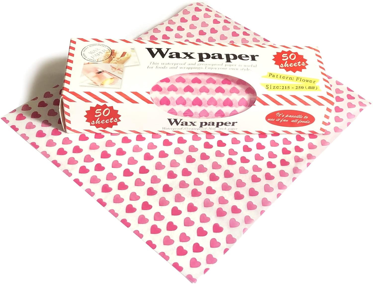 wax paper,food picnic paper,50 sheets grease proof paper,waterproof dry ...