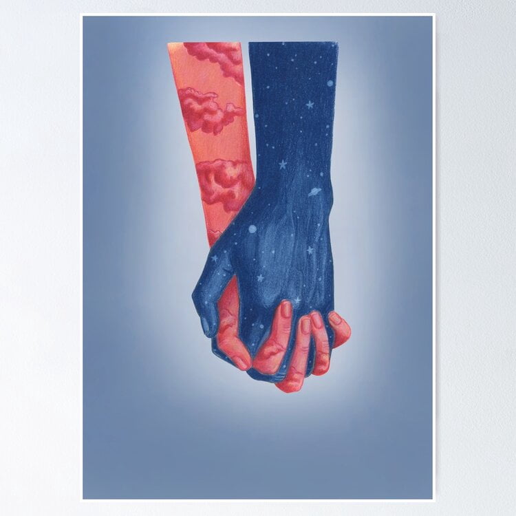 we are all connected interlaced hands Poster - 1135 - Walmart.com